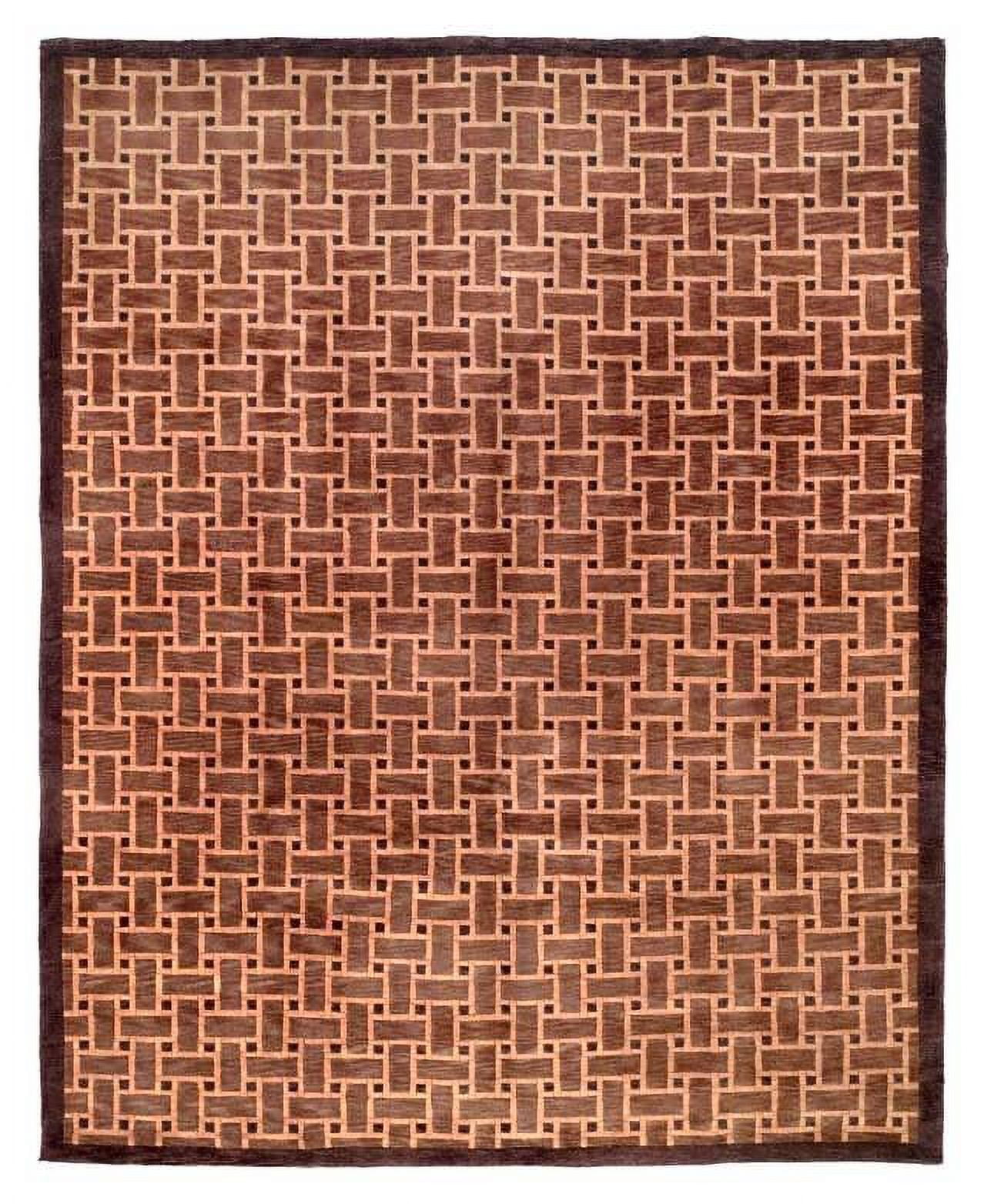 Wool Basket Weave Rug in Brown (10 ft. x 14 ft.) - Walmart.com