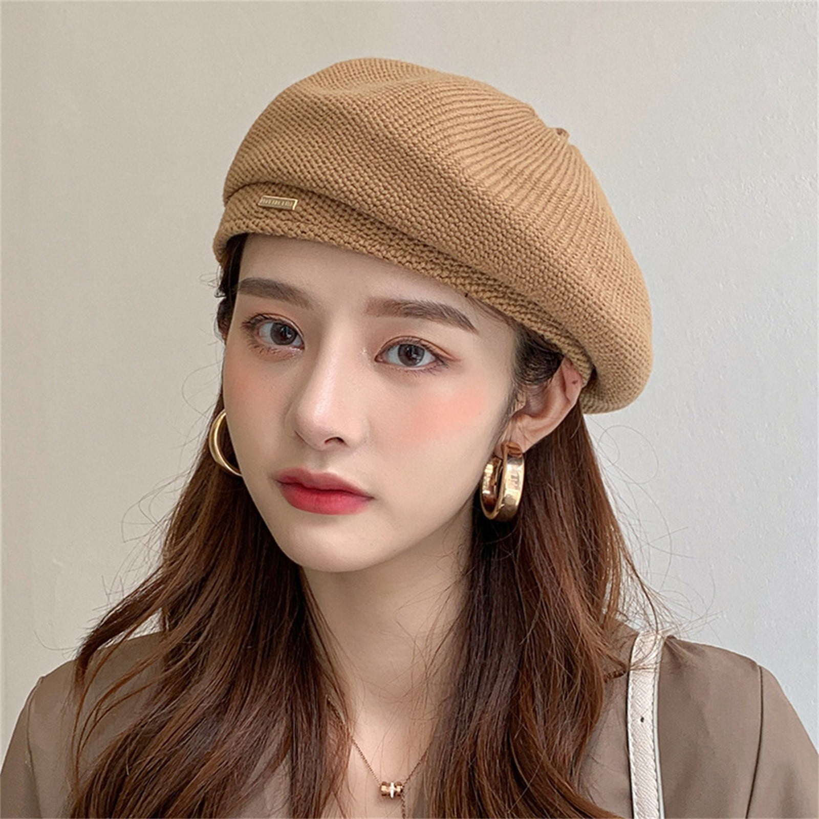 Wool Berets New Casual Versatile Solid Colour Wool Knitted Beret ...