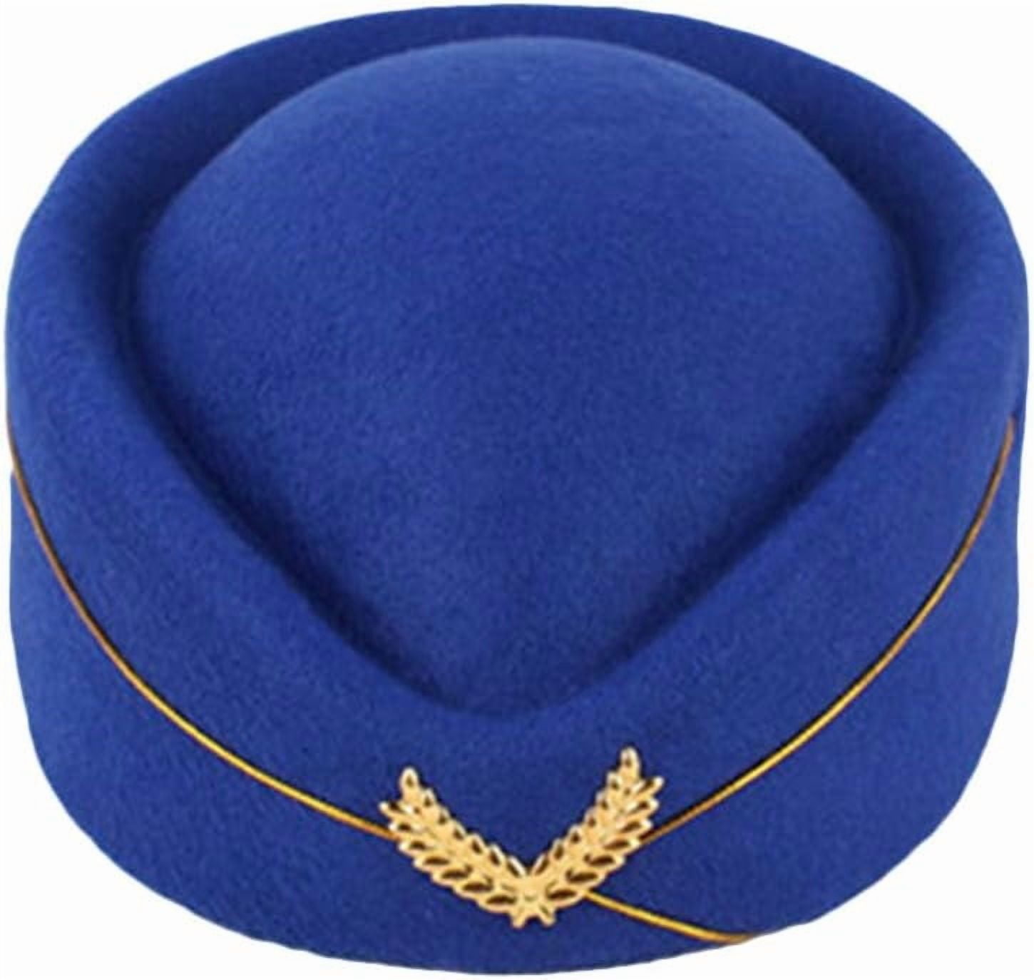 Wool Cap Stewardess Hat Flight Attendant Hat Stewardess Cosplay Costume ...
