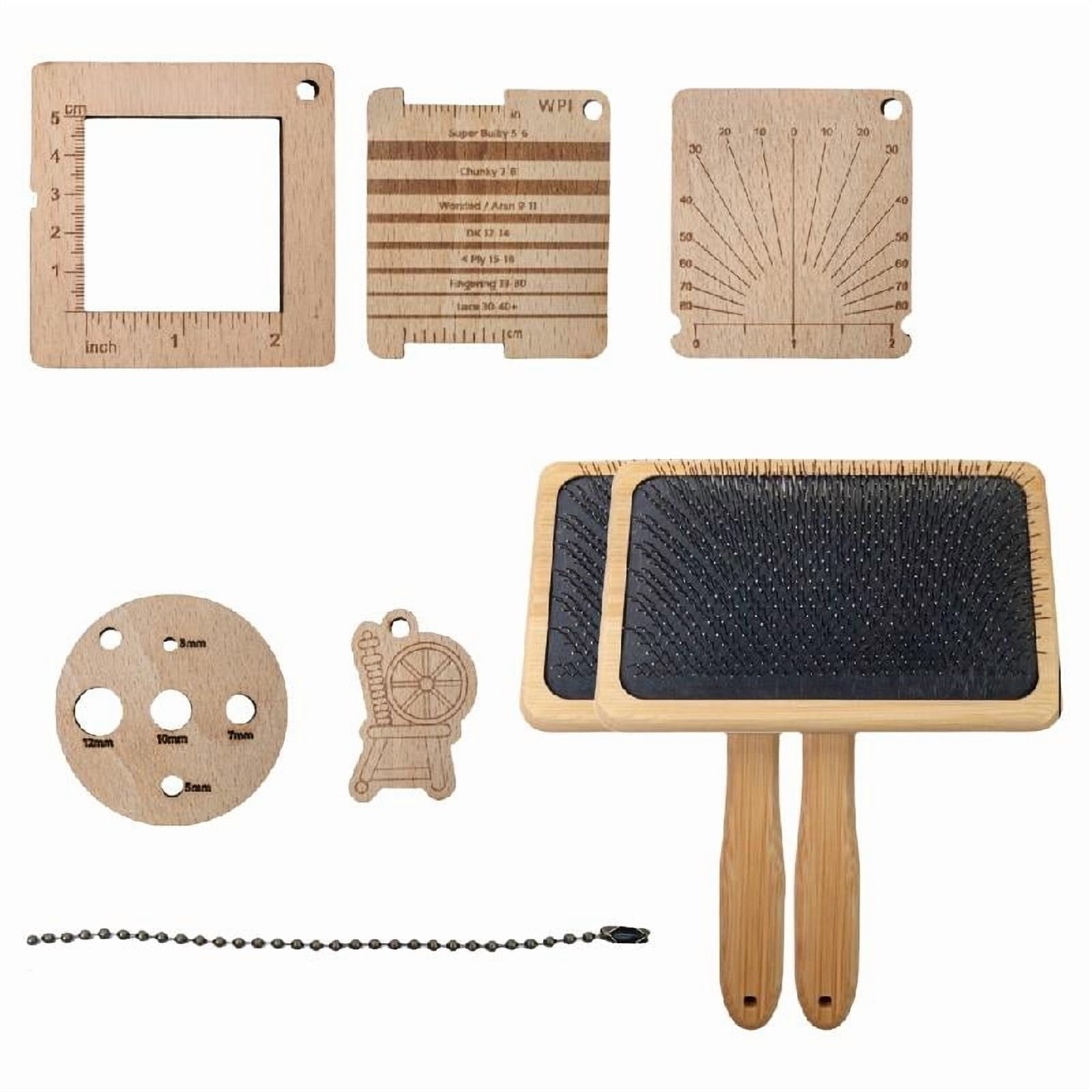 Wool Carders Wood Winding Control Card Yarn Gauge Knitting Measuring ...