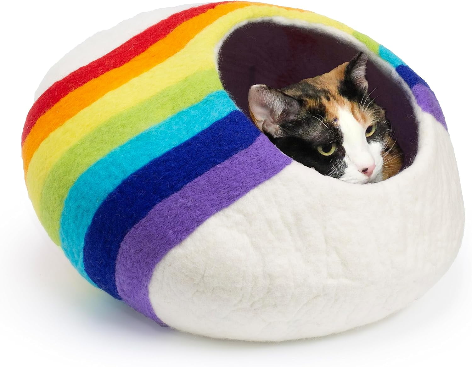 Wool Cat Cave Bed - Eco Kitty Cave - Eco Friendly, Fair Trade, Handmade ...