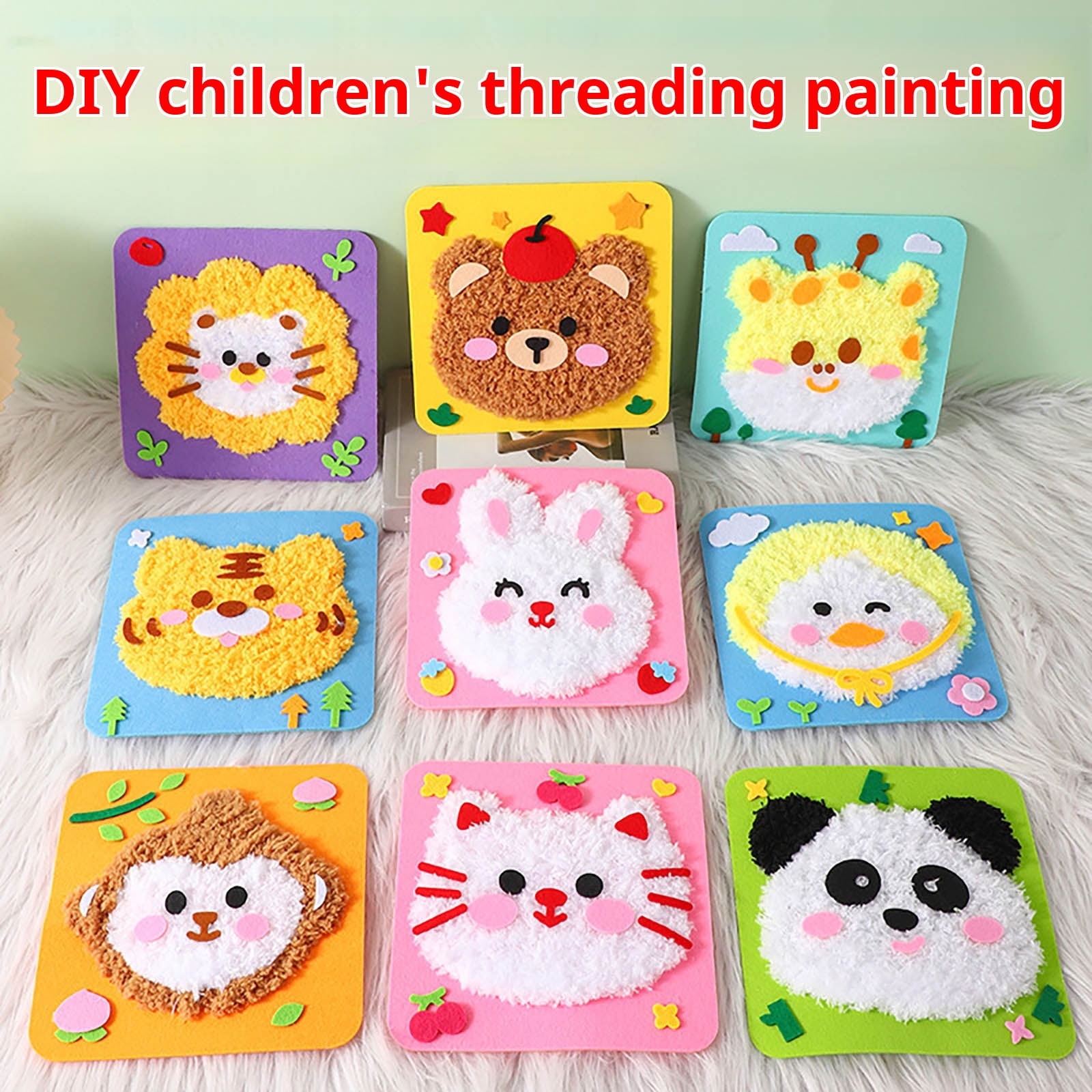 Wool Craft Kits for Kids, Diy Kids Wool Craft Kit, Sewing Needle and ...