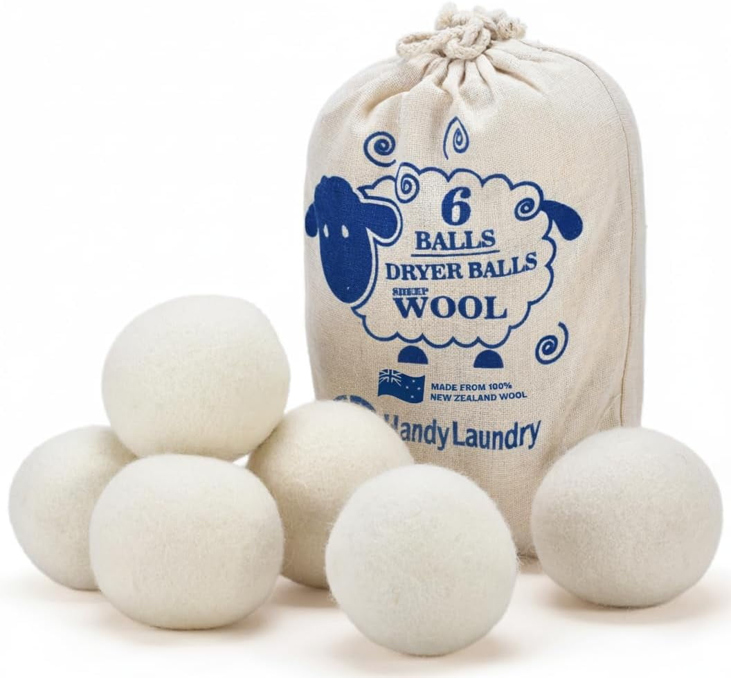 Wool Dryer Balls - 2.5 Inch - Natural Fabric Softener, Reusable ...