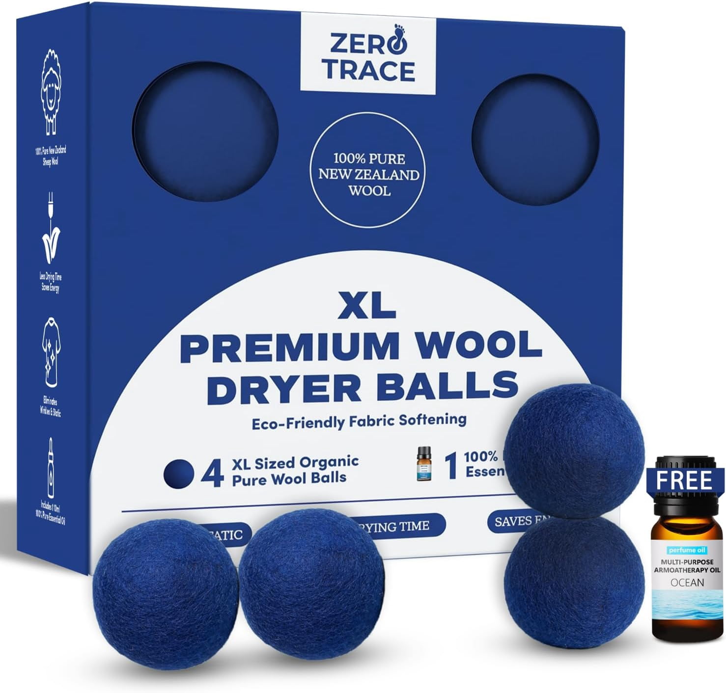 Wool Dryer Balls - Dryer Balls Laundry Reusable - Eliminate Wrinkles ...