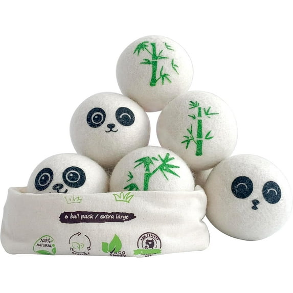 Wool Dryer Balls Laundry Reusable, 100% Natural New Zealand Wool Balls ...