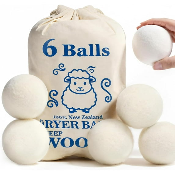 Wool Dryer Balls, New Zealand Dryer Balls Laundry Reusable Reduce ...