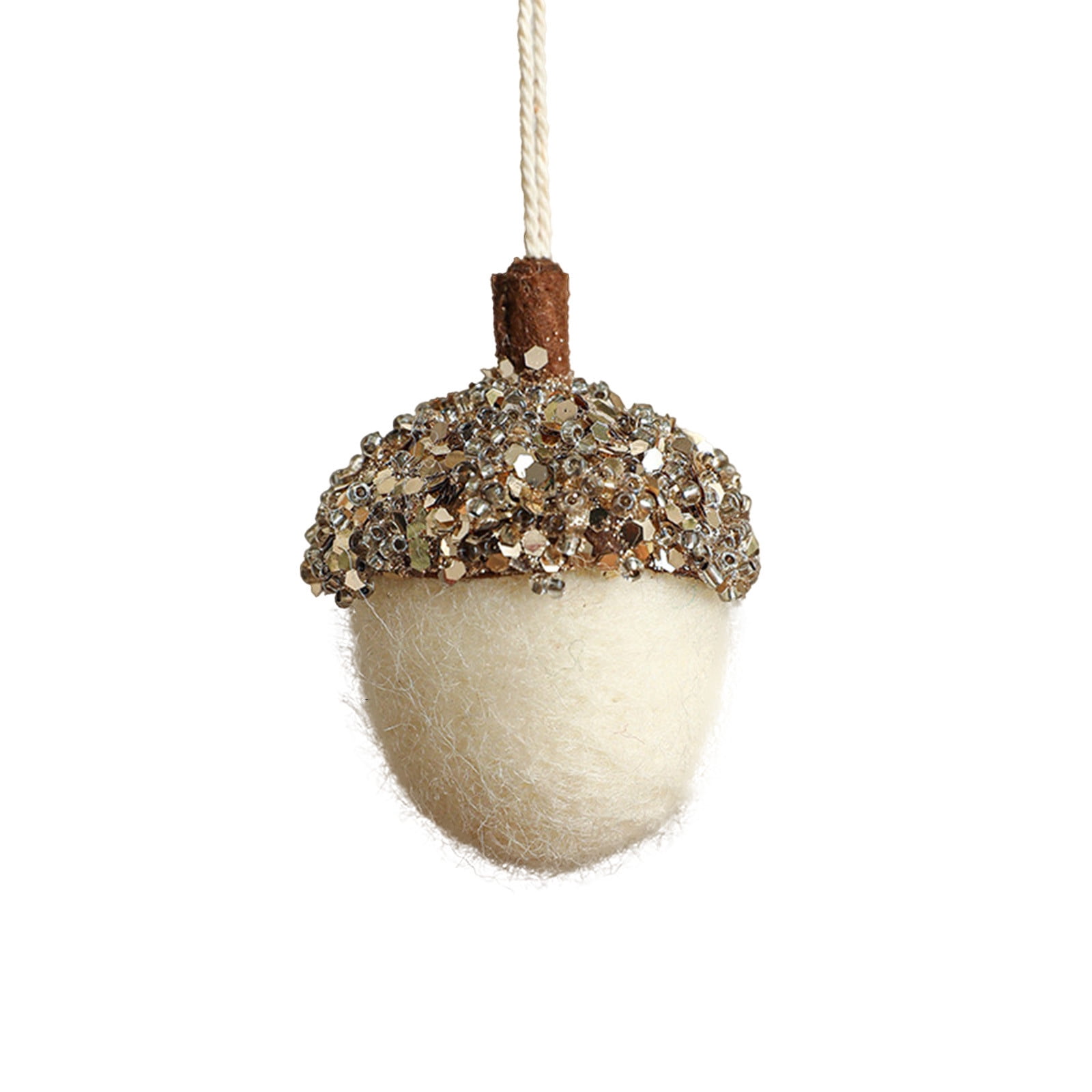 Wool Felt Acorn Christmas Ornaments Felt Acorn Pom Balls Garland Plush ...