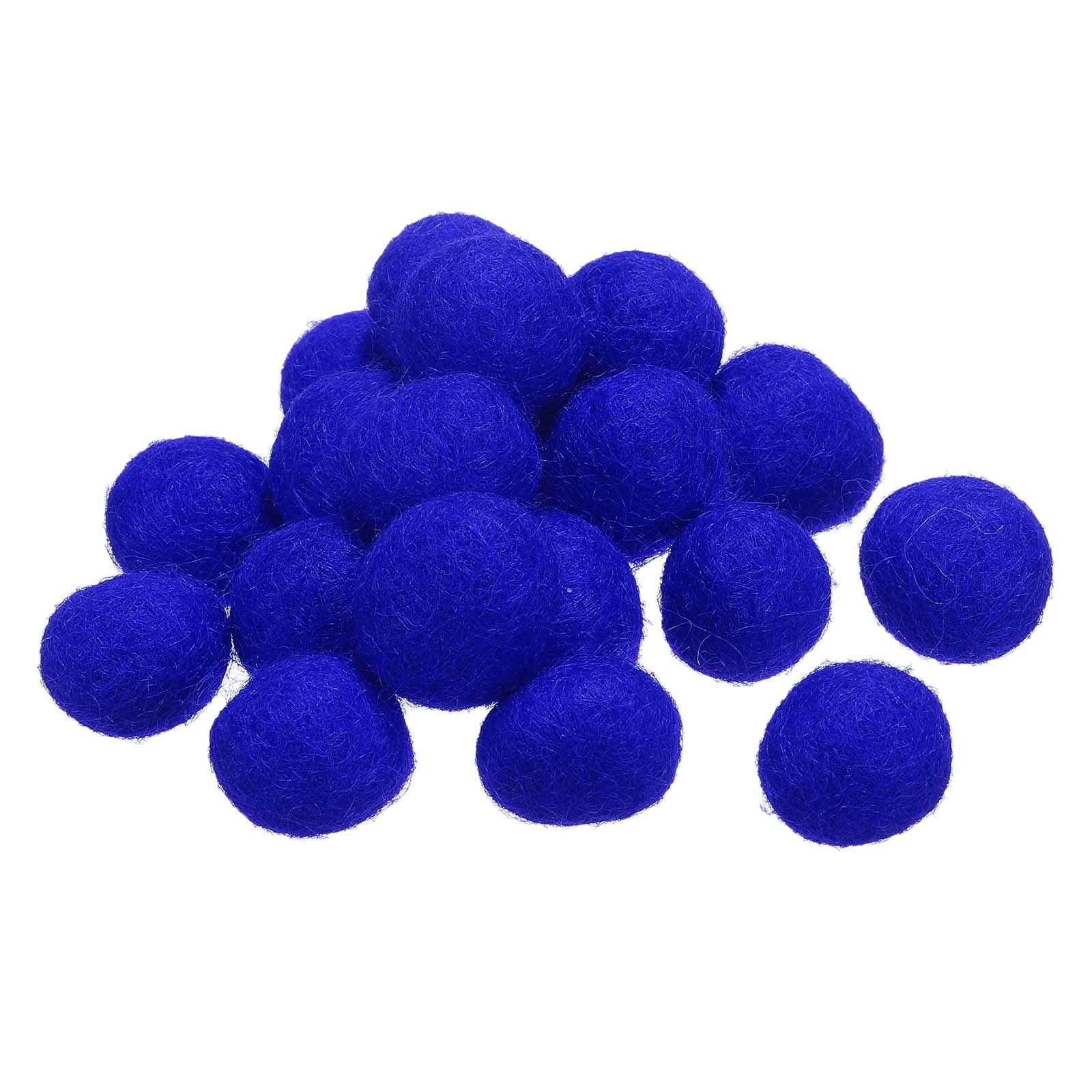 Wool Felt Balls Beads Woolen Fabric 2cm 20mm Blue for Home Crafts 50Pcs ...