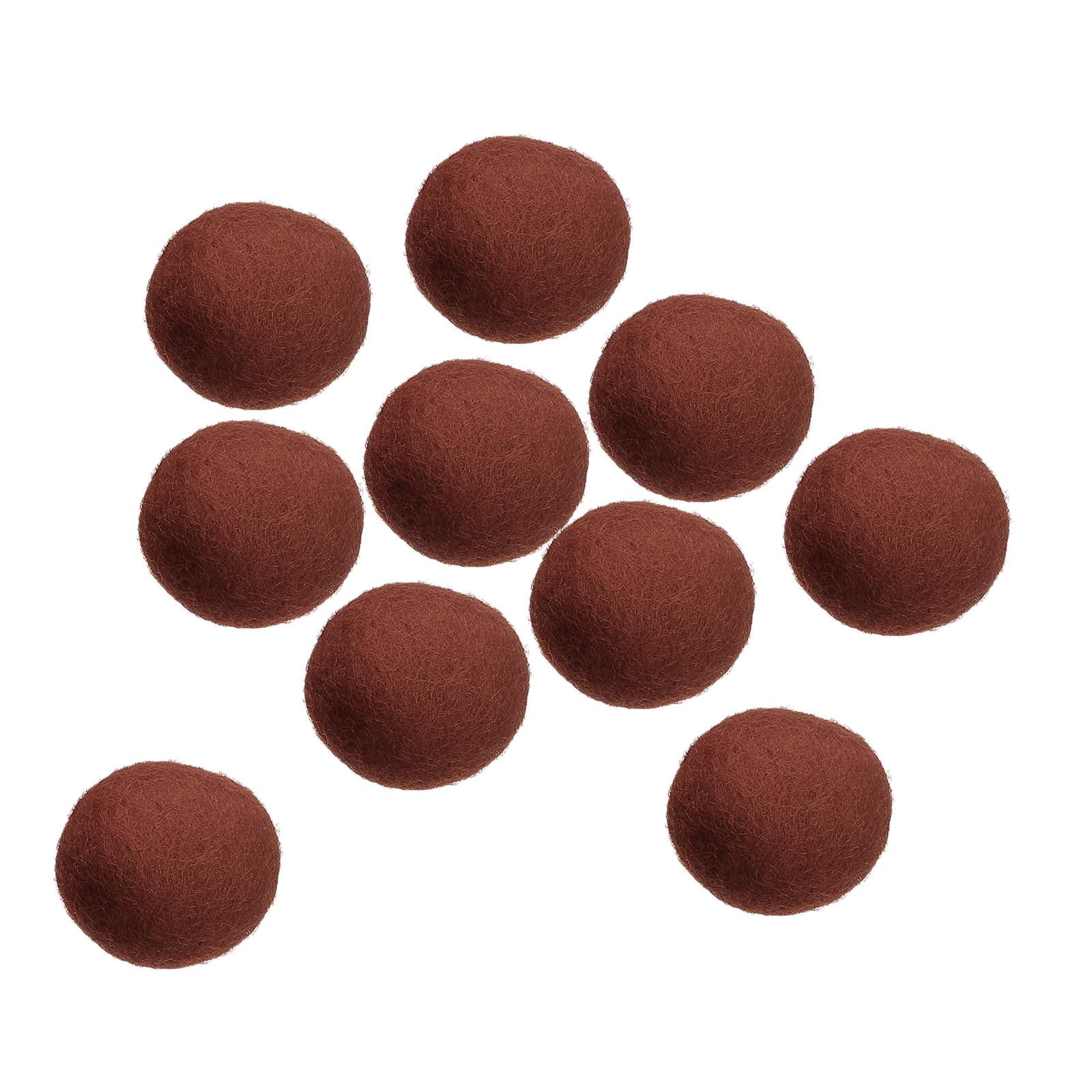 Wool Felt Balls Beads Woolen Fabric 3cm 30mm Brown for Home Crafts ...
