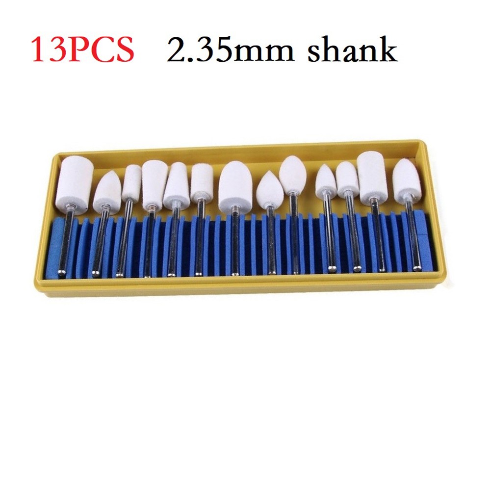 Wool Felt Bobs Set Compressed Wool Fibers For Jade/glass/metal Polishing Felt Bob Burs Rotary ...