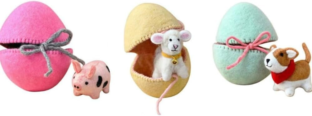 Wool Felt Easter Eggs,Surprise Easter Egg from Wool Felt with Hidden ...