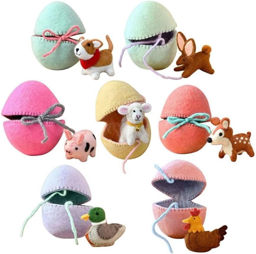 Wool Felt Easter Eggs,Surprise Easter Egg from Wool Felt with Hidden ...