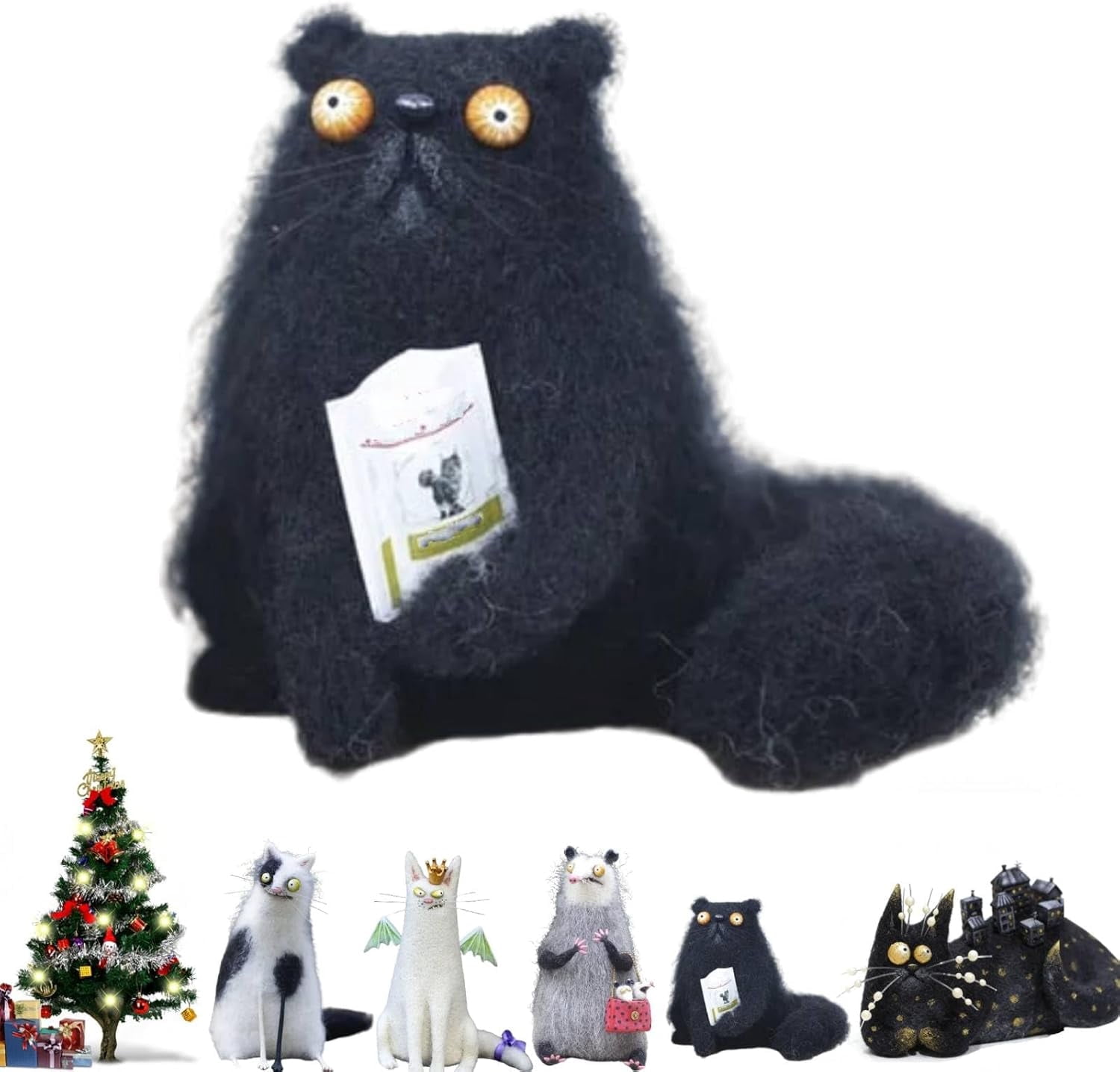 Wool Felt Familiars – Quirky Handmade Companions,Animal Figurine Desk ...