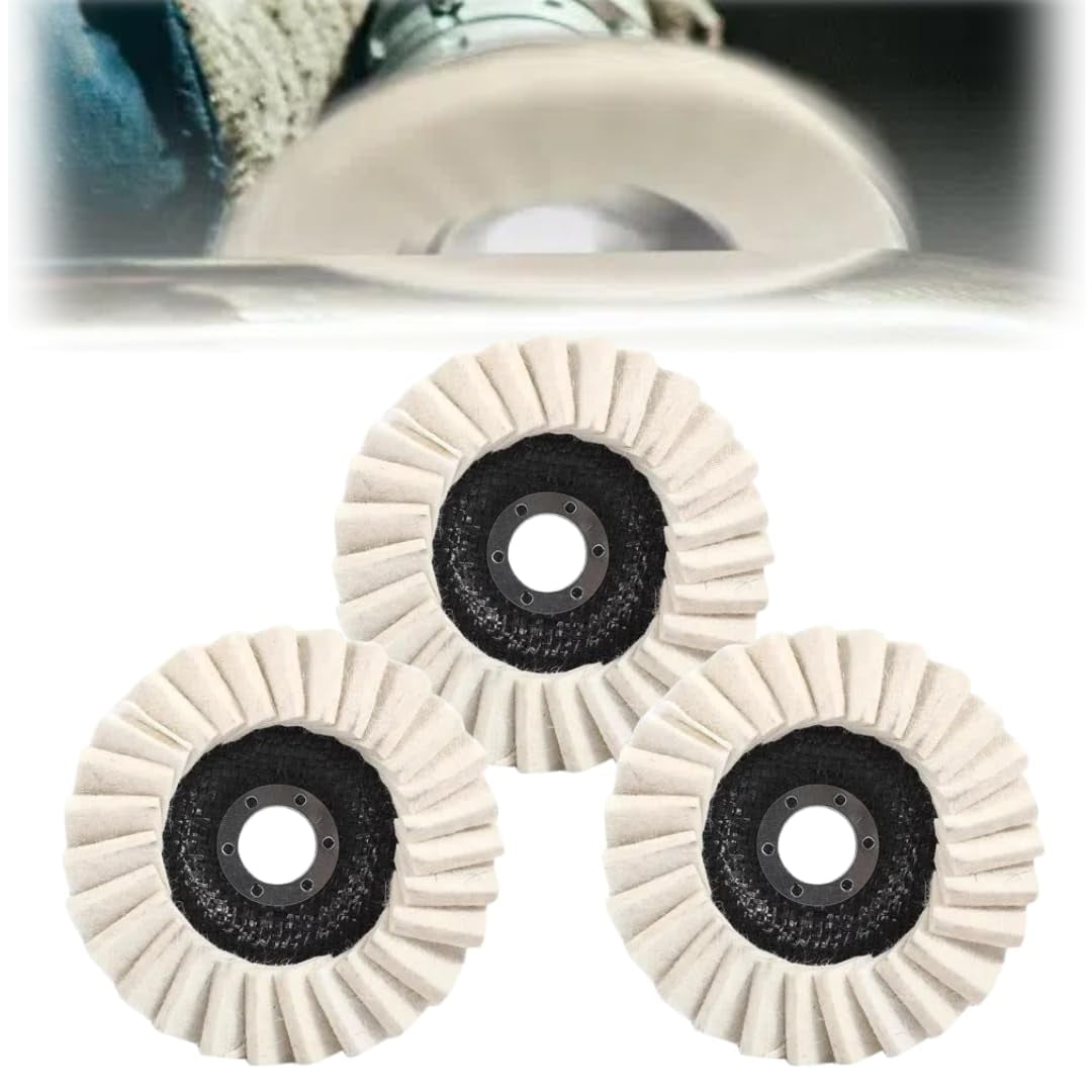 Wool Felt Flap Polishing Disc, 2025 New 4/4.5 in Wool Felt Flap Discs ...