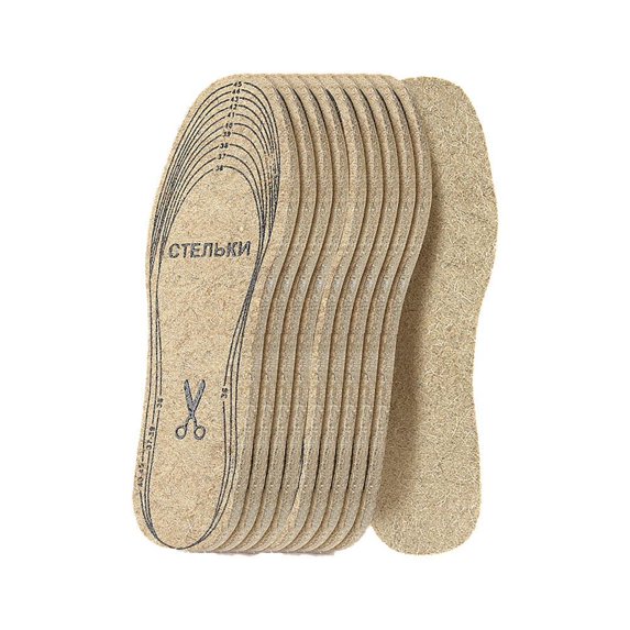 Wool Felt Insoles Winter Warm Boot Shoe Insert Insoles Unisex Foot Pain ...