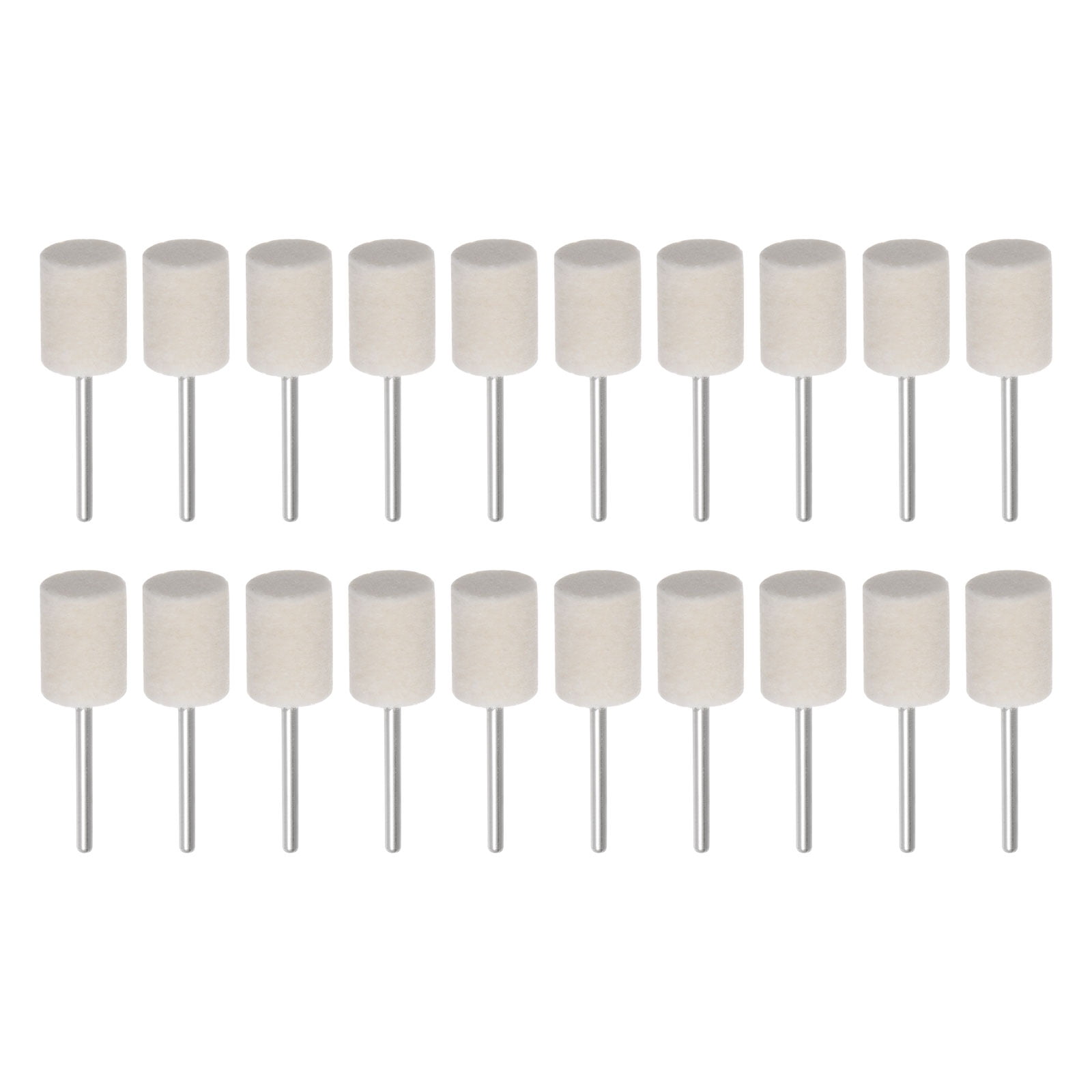 Wool Felt Mounted Mandrel 14mm x 20mm 1/8 Inch Shank Cylinder Bits, 20 ...