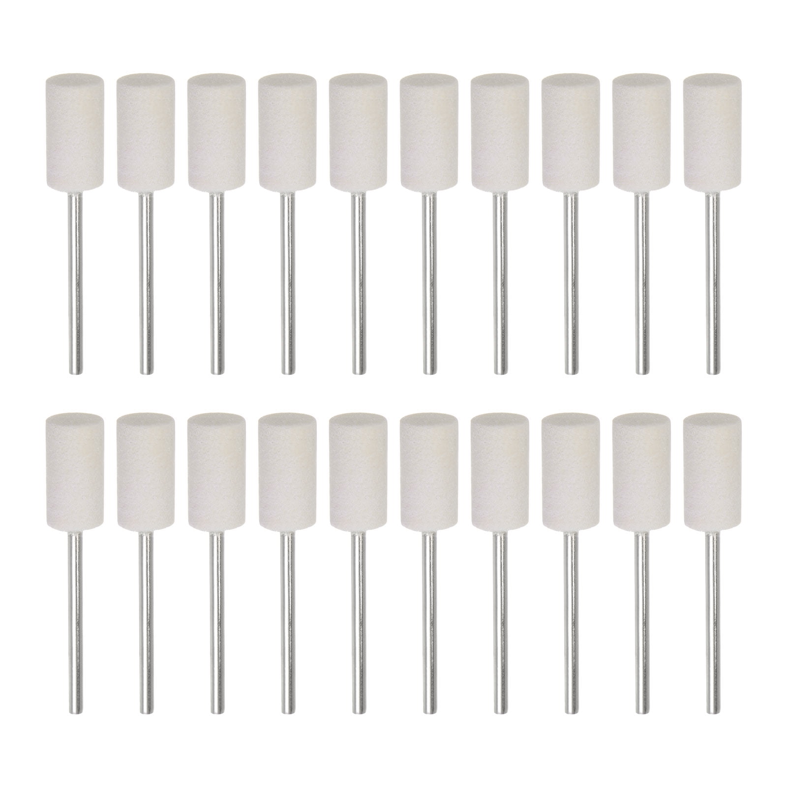 Wool Felt Mounted Mandrel 8mm x 16mm 1/10 Inch Shank Cylinder Bits, 20 ...