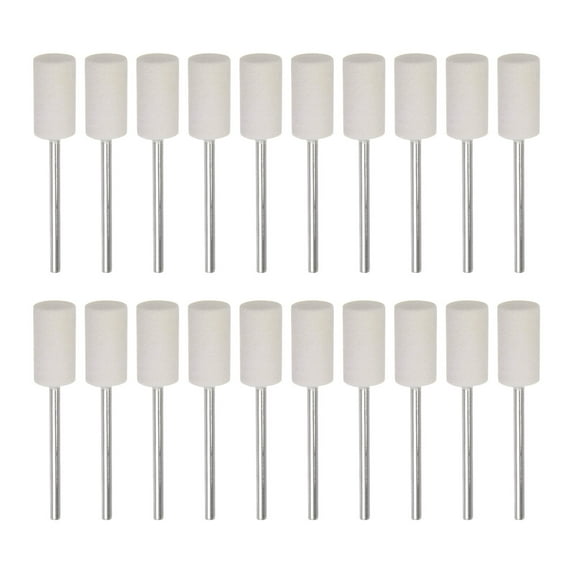 Wool Felt Mounted Mandrel 8mm x 16mm 1/10 Inch Shank Cylinder Bits, 20 ...