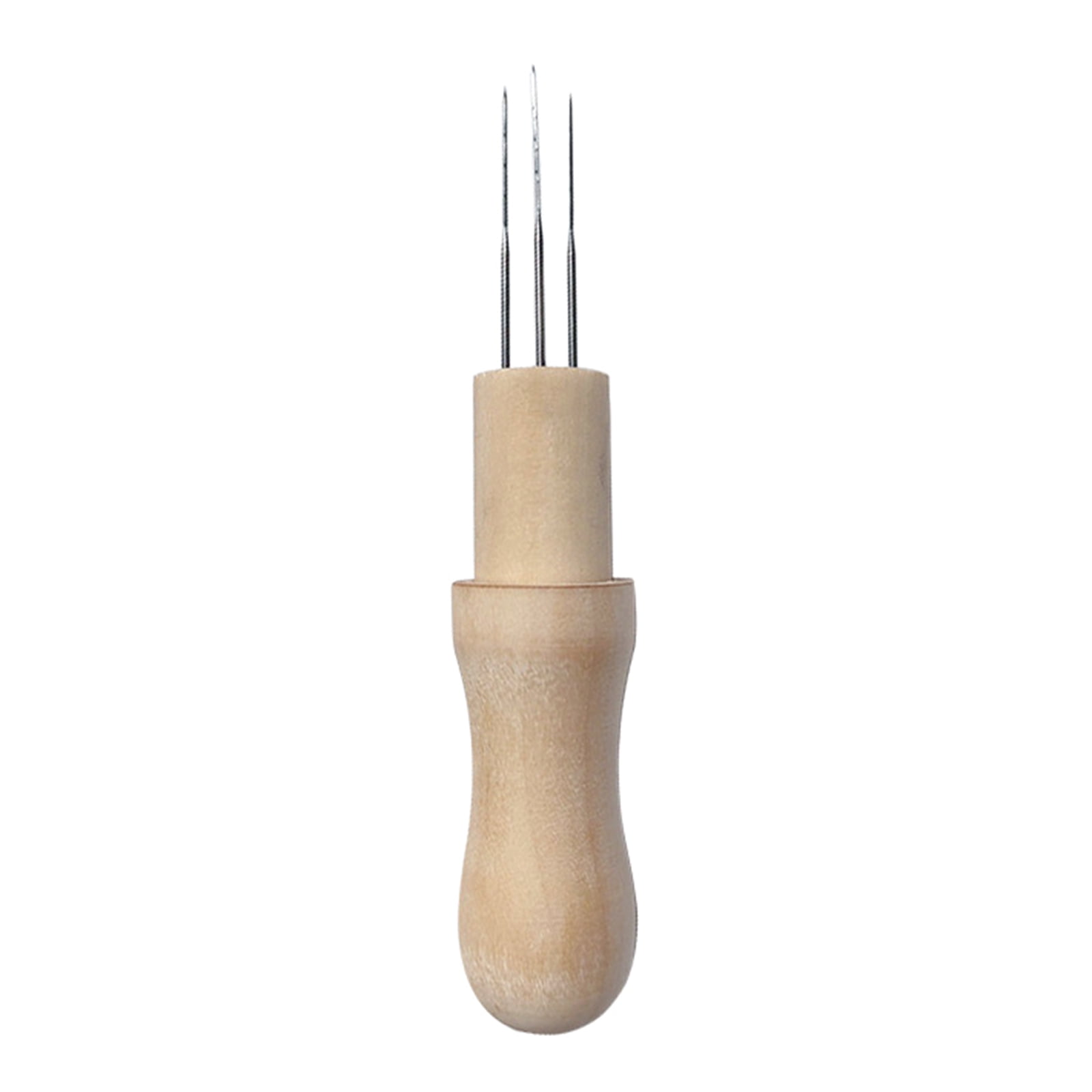 Wool Felting Needles 3 Needle with Solid Wooden Handle Awl Craft Tools ...