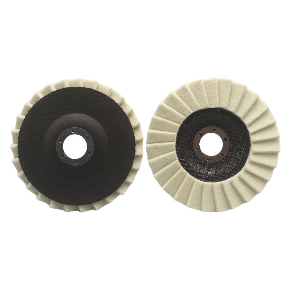 Wool Flap Felt Disc Angle Grinder Polishing Buffing Wheel for Metal New ...