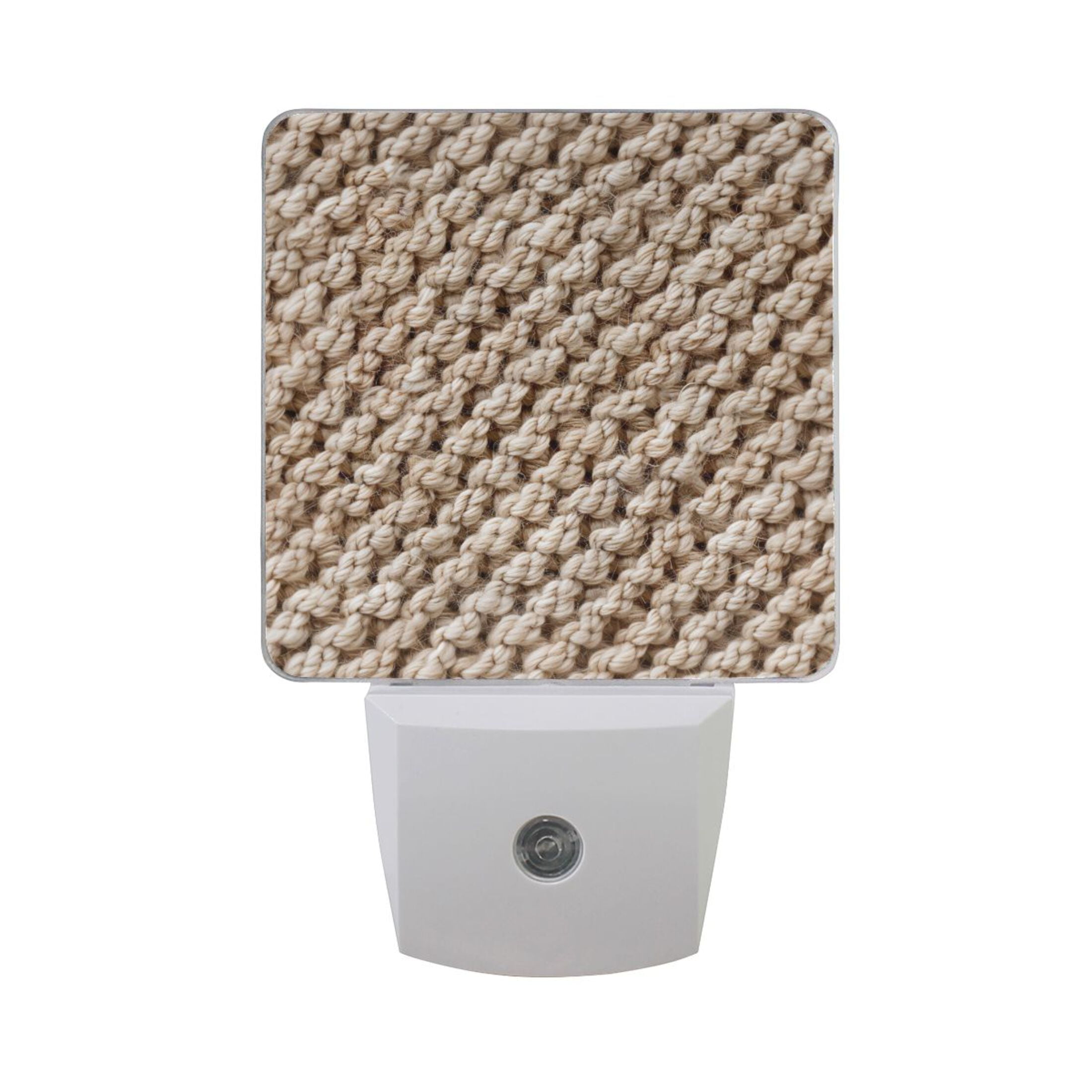 Wool Knitting Pattern Night Light 2 Pack LED Nightlight Plug into Wall ...