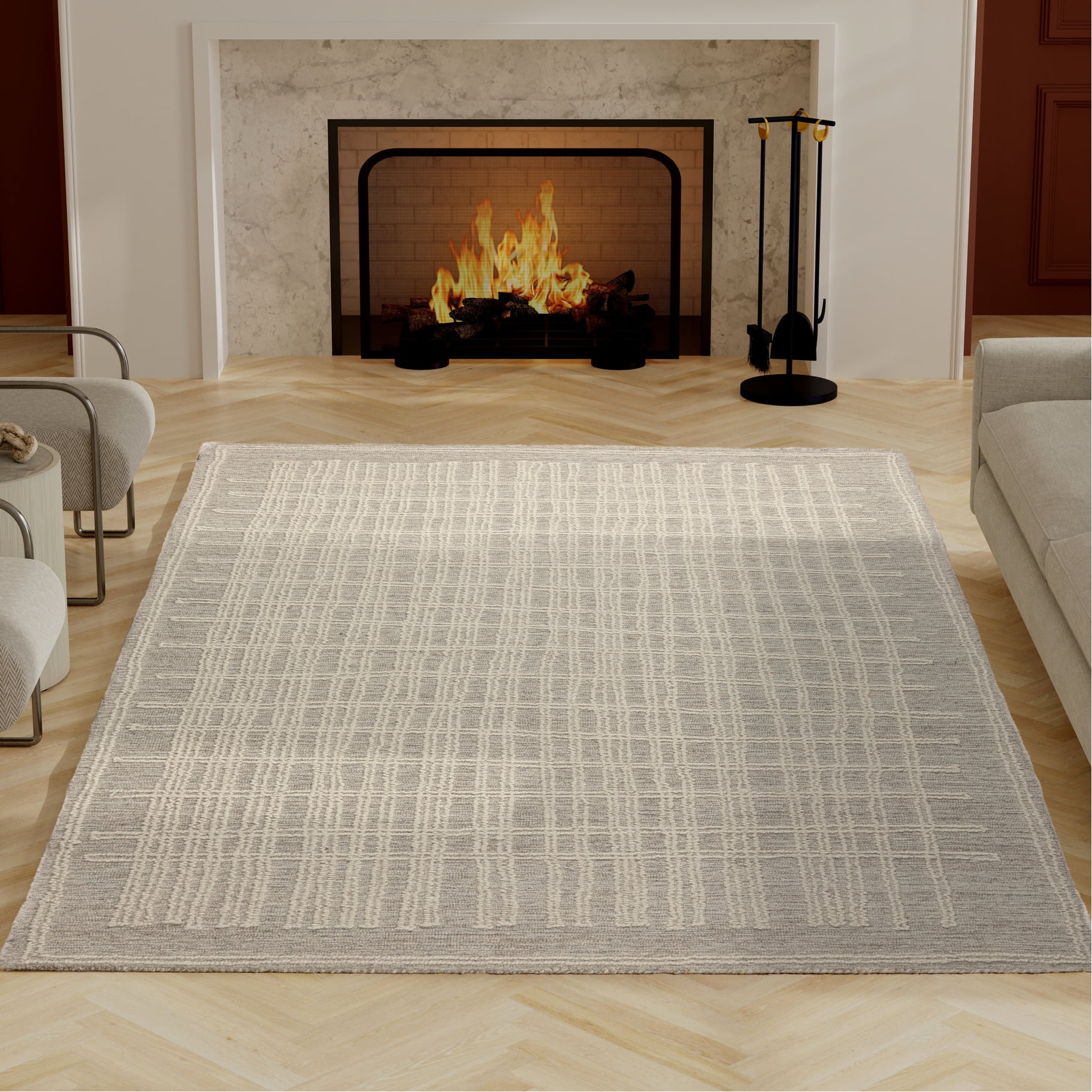 Wool Material, Indian - Made - Plush Pile Feel - Bedroom Decoration ...