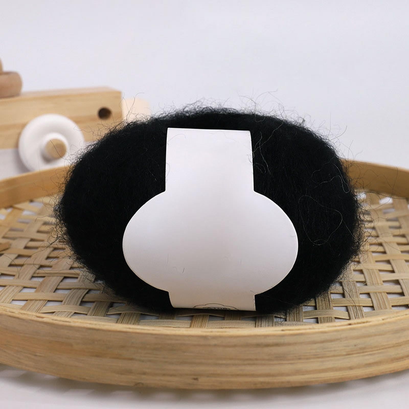 Wool Mohair Thread, Little Horse Sea Angora Plush Thread, 31 Black|Soft ...