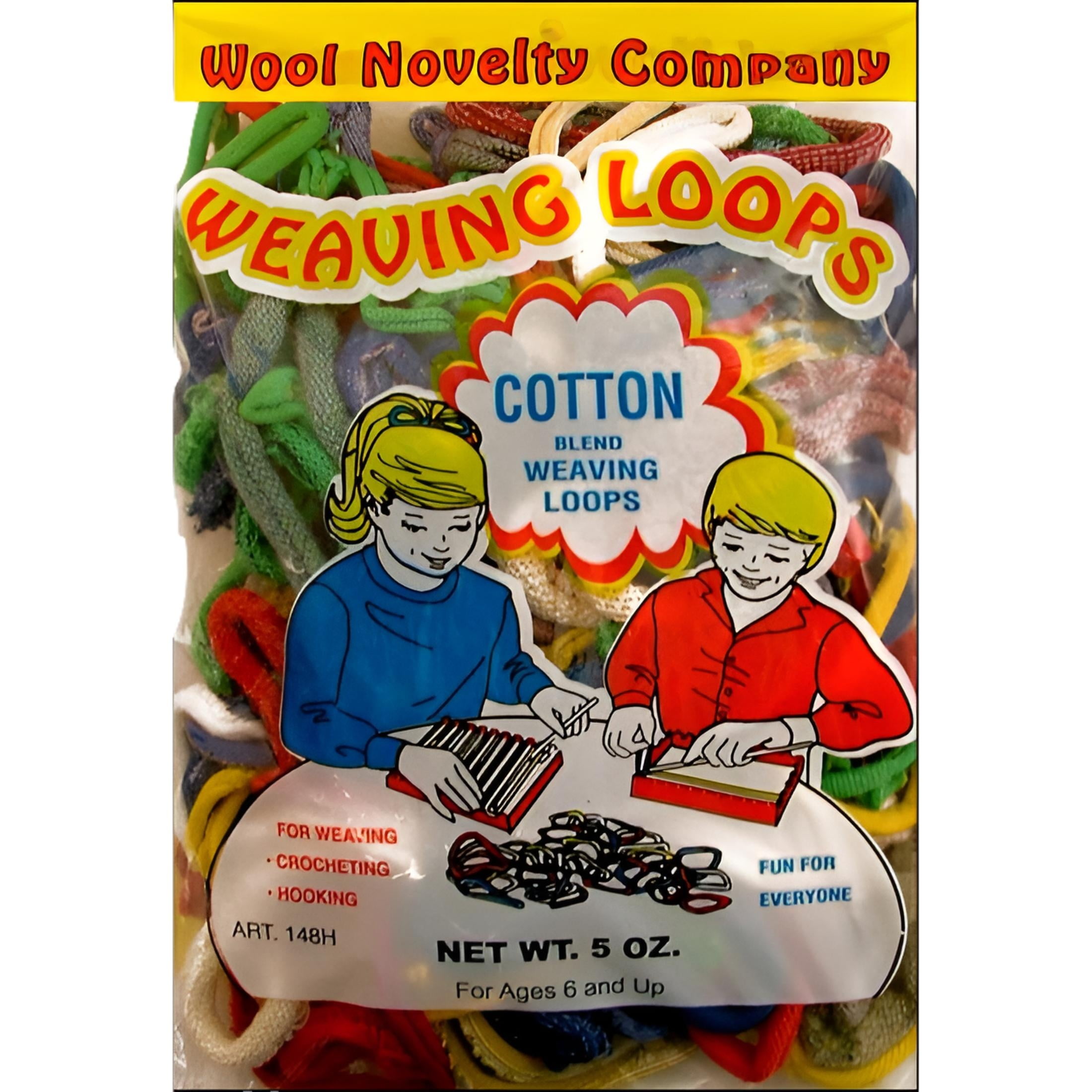 Wool Novelty Cotton Weaving Loops 5oz - Assorted Colors for Loom Crafts ...