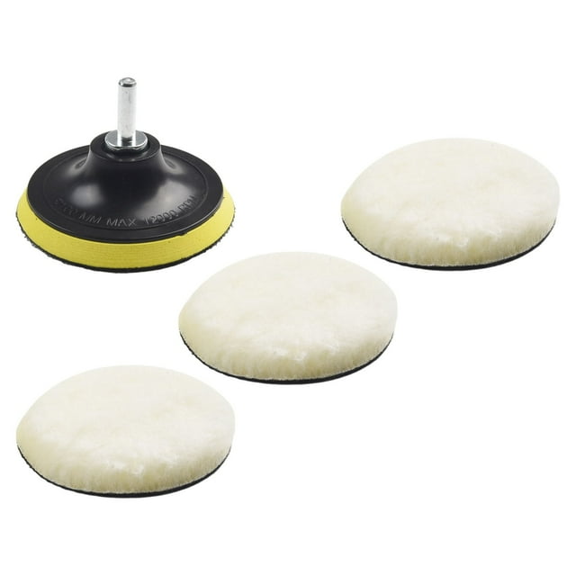 Wool Polishing Buffing Pads, 3Pcs 4 Inch Car Polishing Buffing Wheel ...