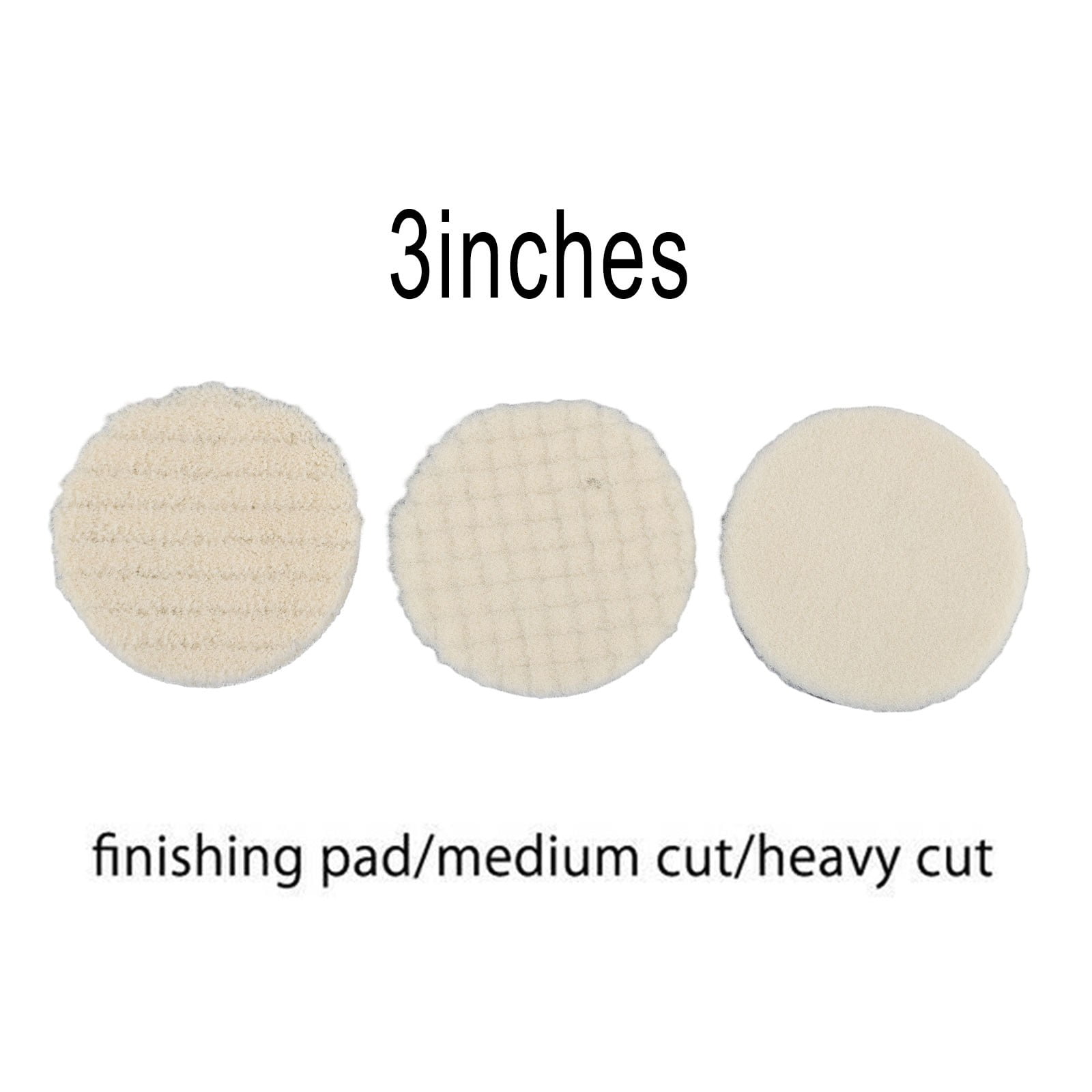 Wool Polishing Pads 3 Inch Buffing Waxing Pads for Car Polisher Auto ...