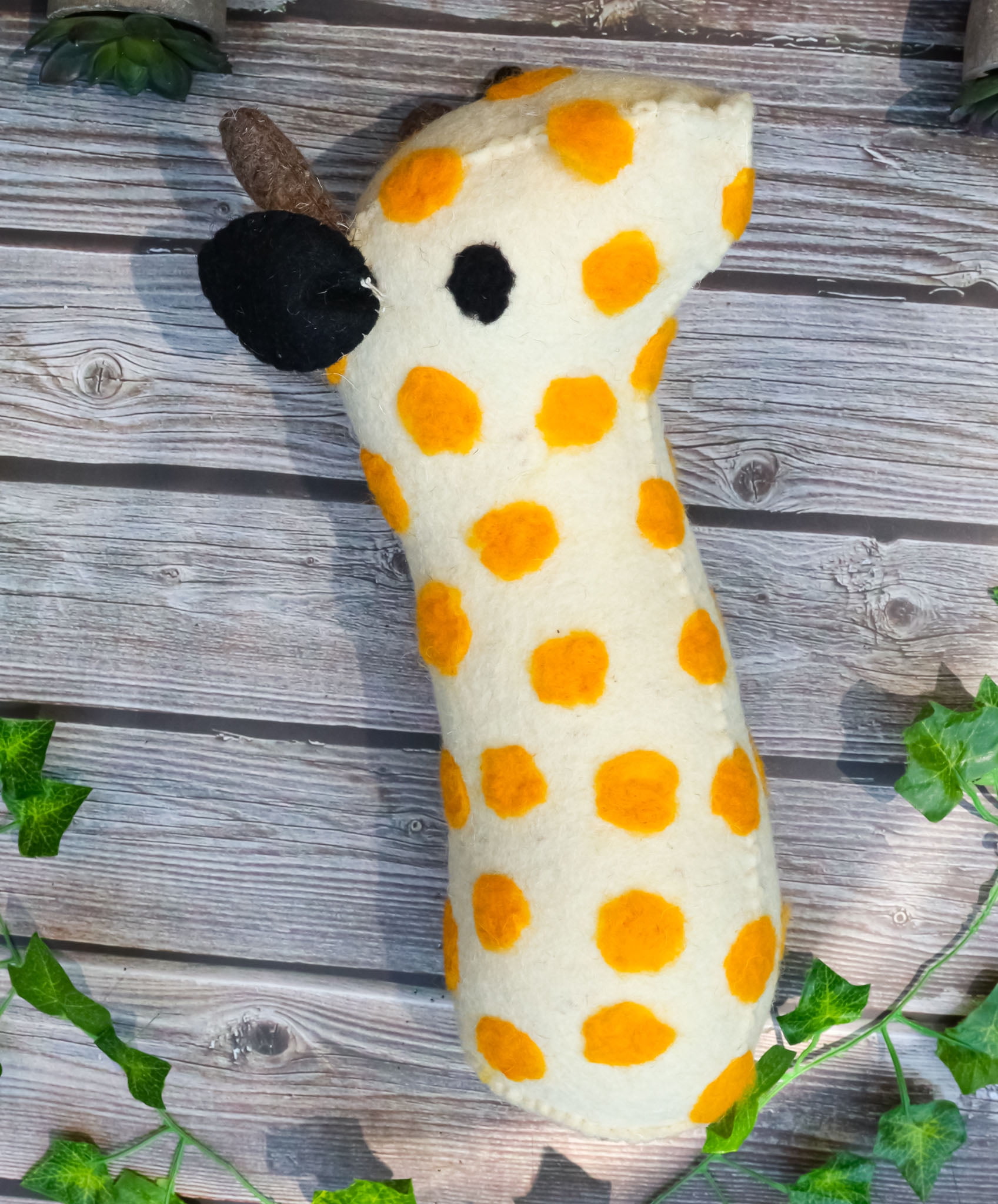 Wool Safari Giraffe Baby Animal Head Plush Doll Wall Decor Safari ...
