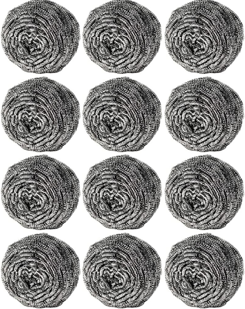Steel Wool Scrubber Pads for Cleaning Dishes, Pans, Pots, Ovens, Grills ...