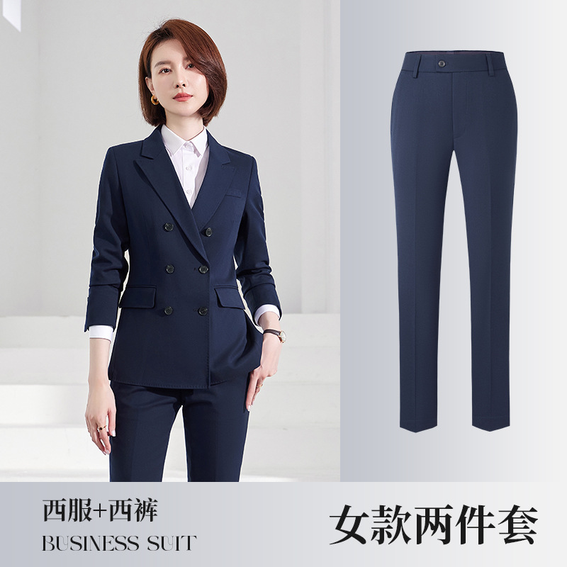 Wool double breasted suit suit temperament goddess Fan suit lawyer ...