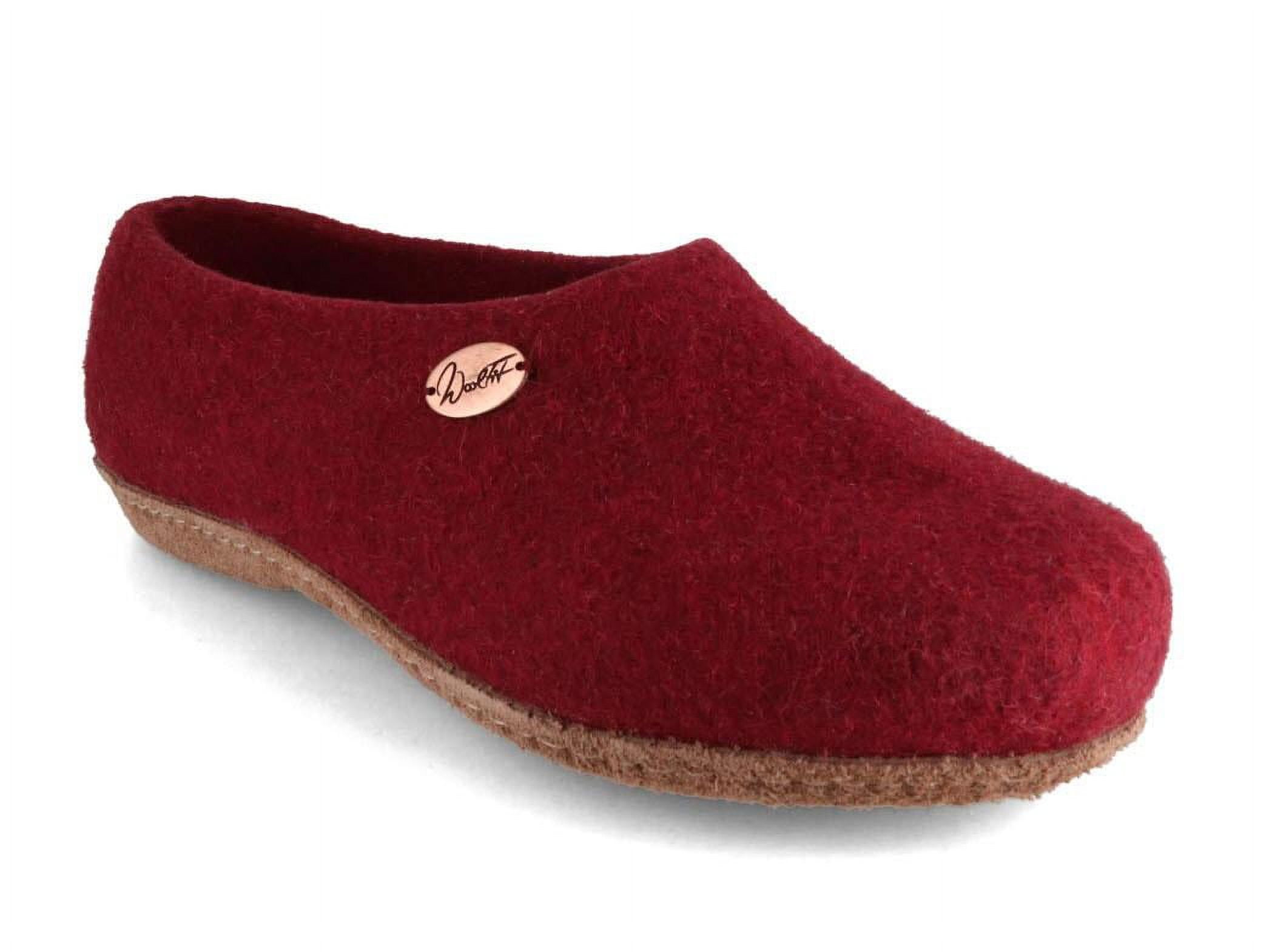 WoolFit® closed heel Felt Clogs | Classic, dark red - Walmart.com