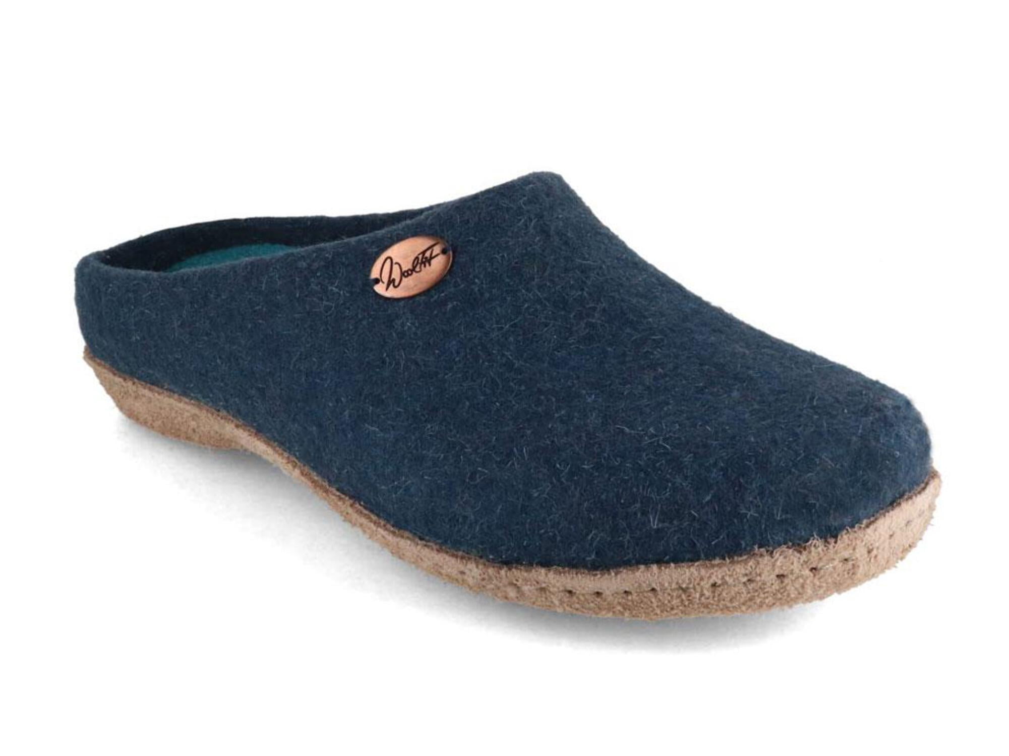 WoolFit® handmade Felt Slippers | Classic, blue - Walmart.com