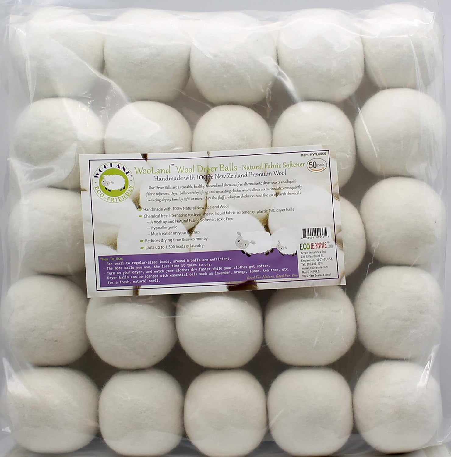 Wooland Wholesale Bulk Laundry XL Premium Wool Dryer Balls - 100% New ...