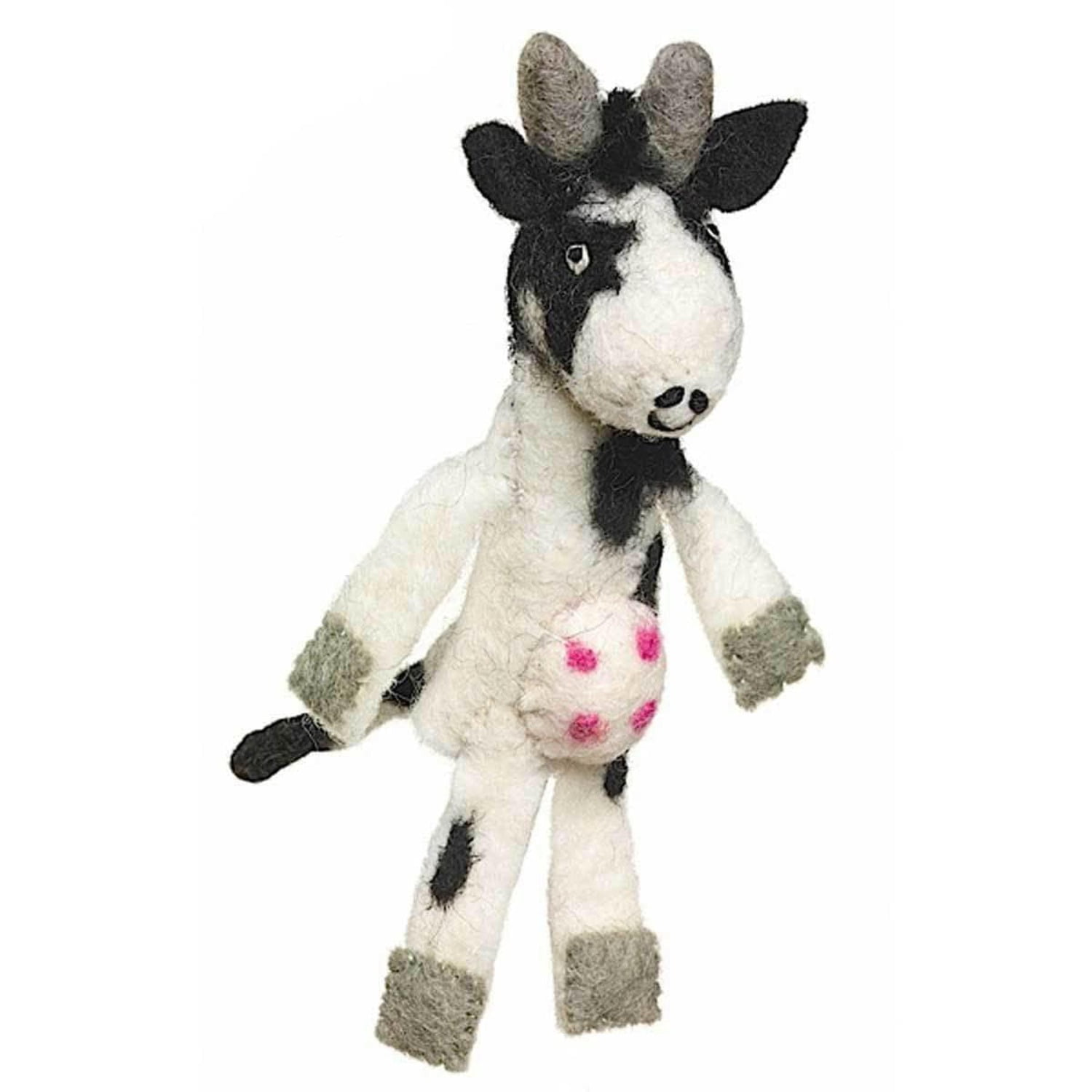 Woolie Finger Puppet Cow Wild Woolies - Walmart.com
