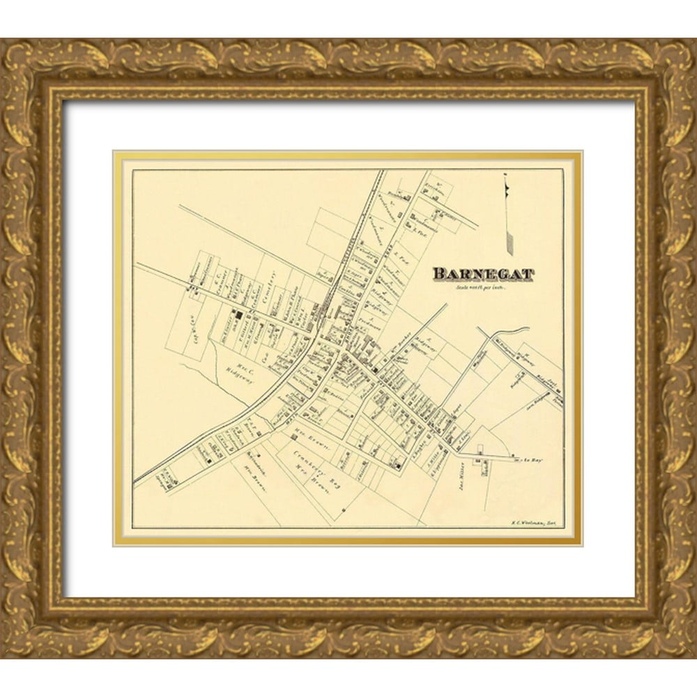 Woolman 17x15 Gold Ornate Wood Framed with Double Matting Museum Art ...