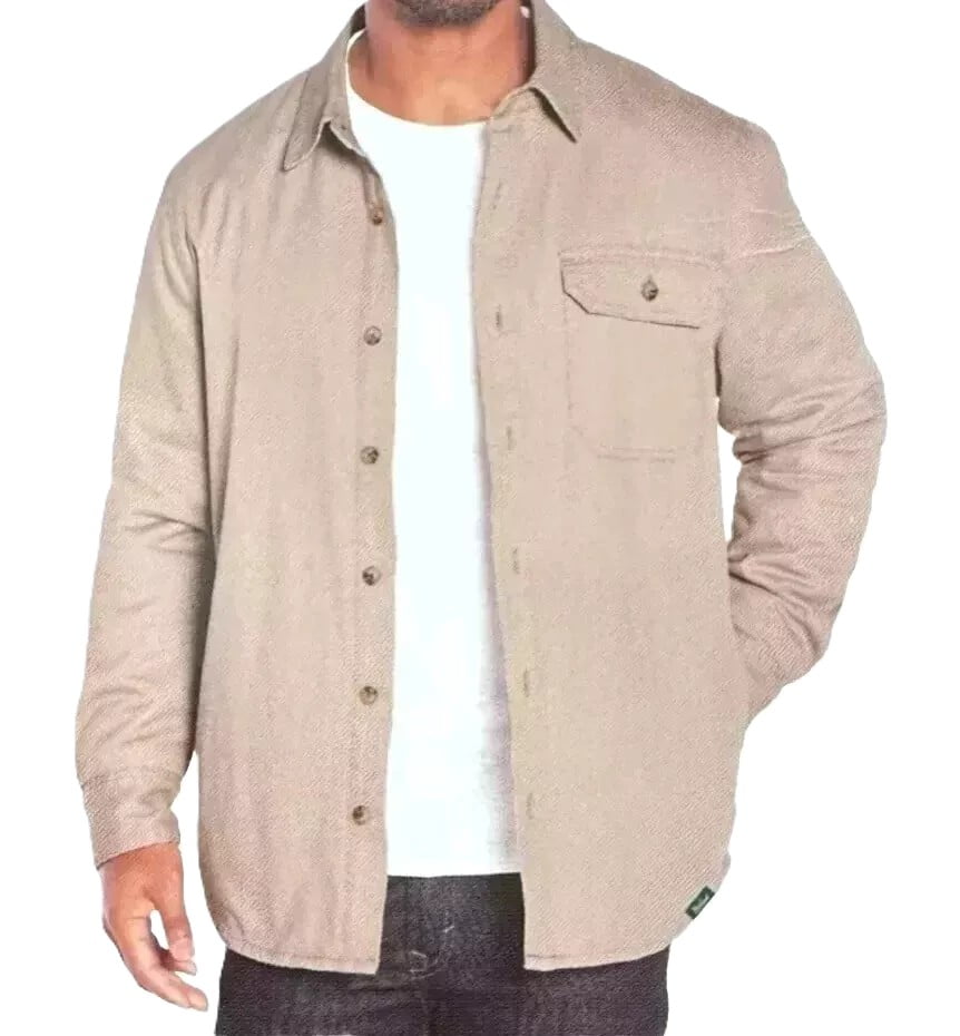 Woolrich Men's Flannel Lined Shirt Jacket | Tan, Medium - Walmart.com