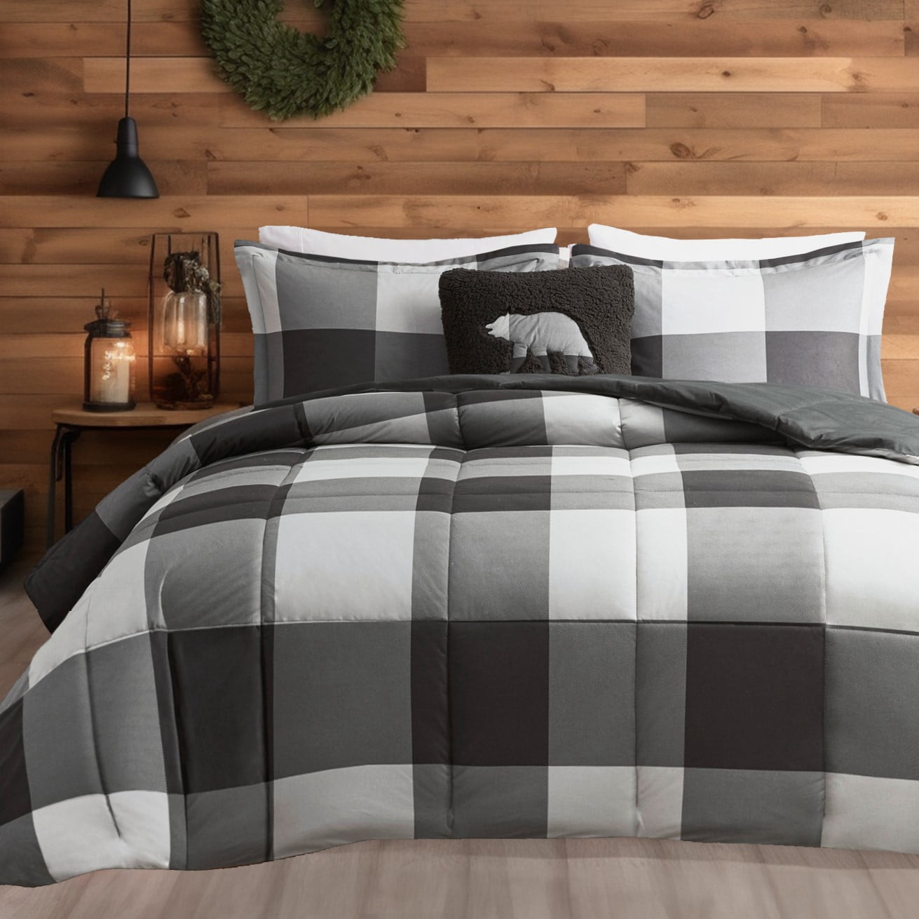 Woolrich Twin Down Alternative Comforter Set with Matching Sham Grey ...