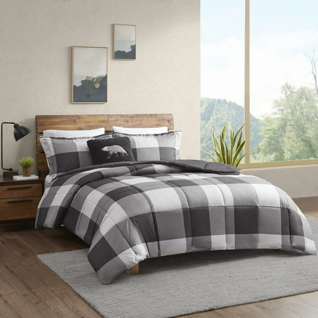 Woolrich Twin Down Alternative Comforter Set with Matching Sham Grey ...