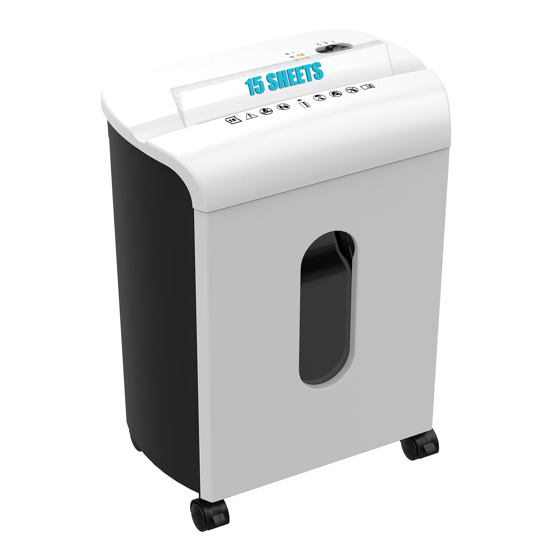 Woolsche Paper Shredder, P-4 Security Level,15-Sheet CrossCut with 5.8 ...