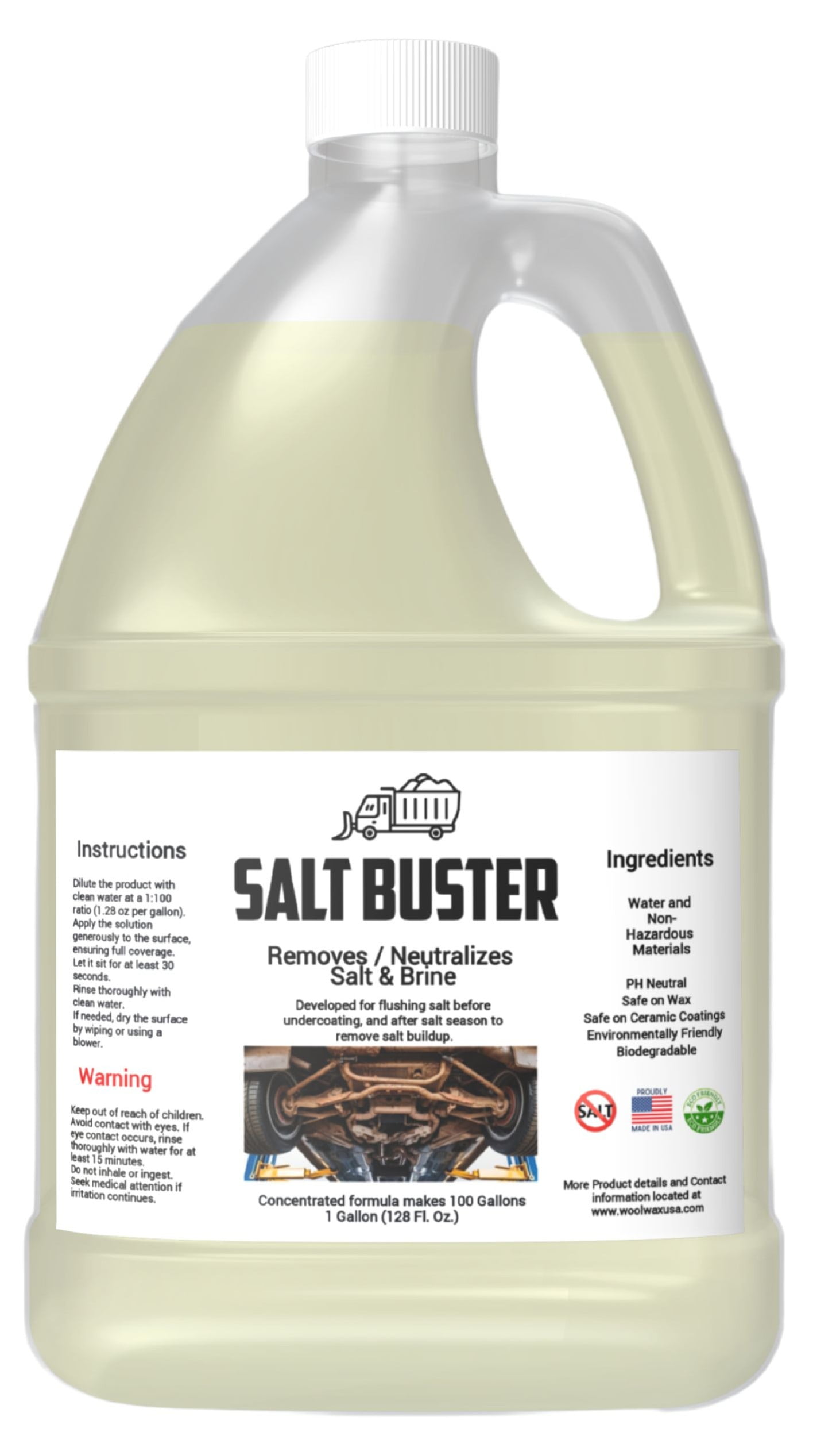 Woolwax SALTBUSTER Salt & Brine Remover/Neutralizer Auto/Truck 1 Gal ...