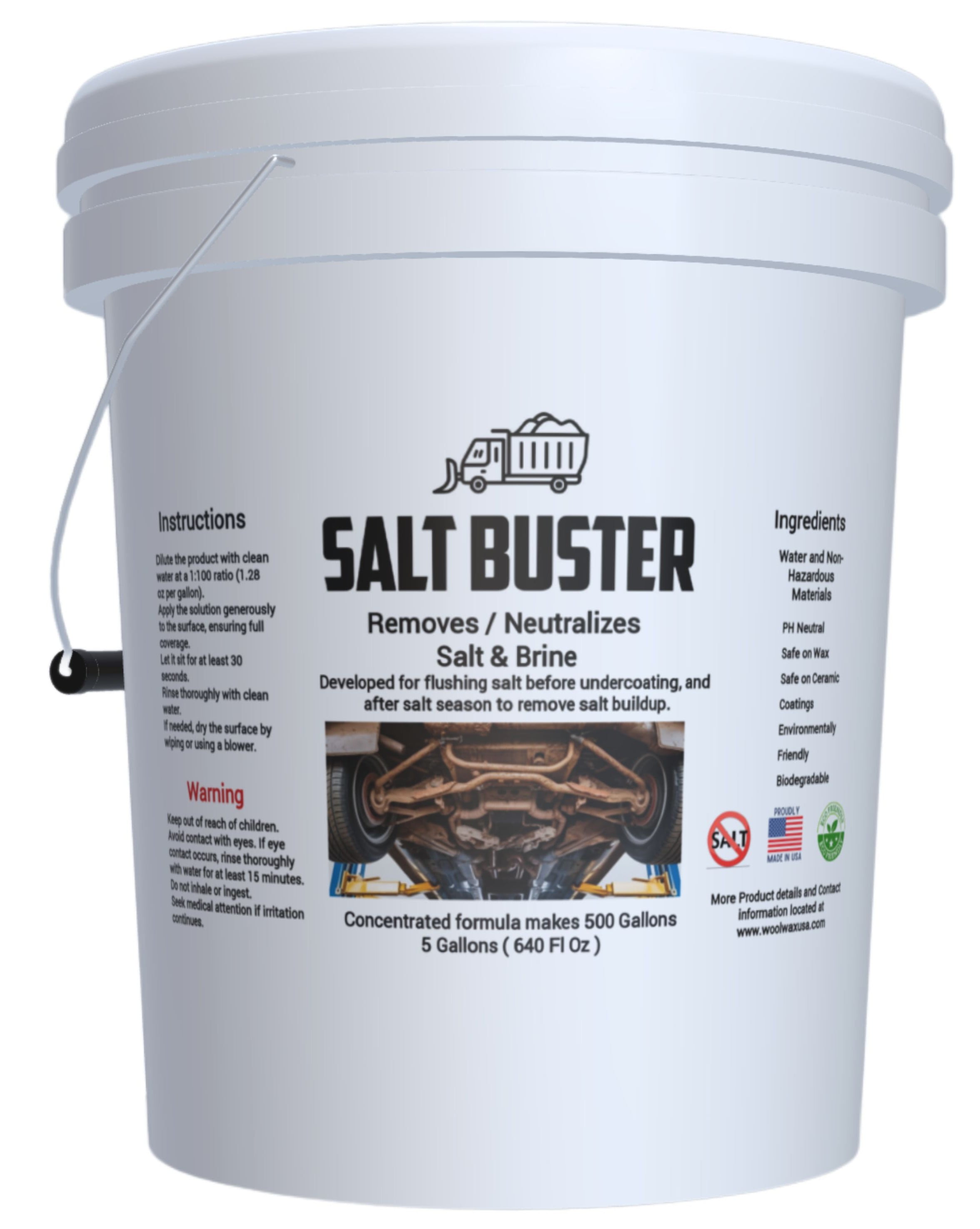 Woolwax SALTBUSTER Salt & Brine Remover/Neutralizer Auto/Truck 5 Gal ...