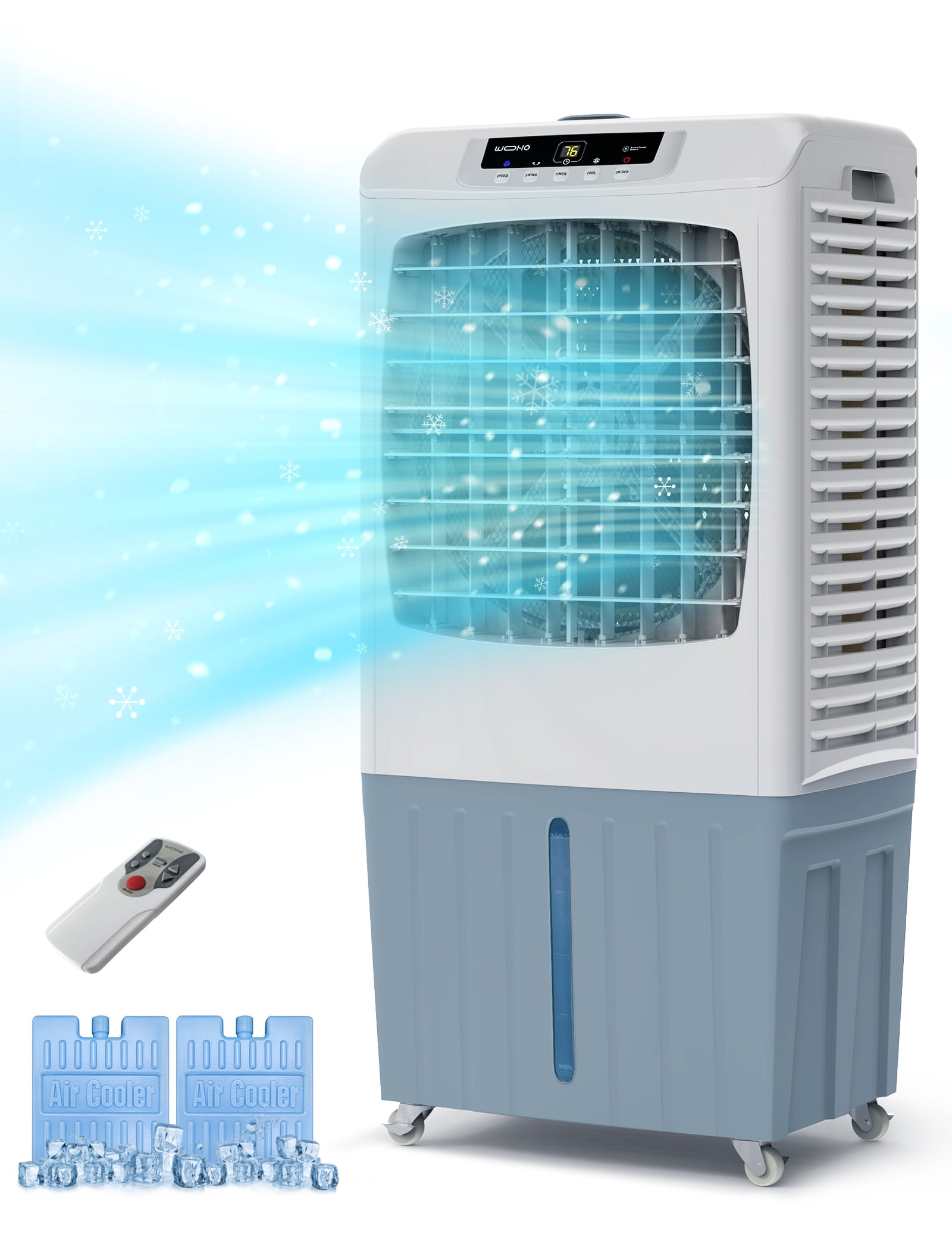 Wooohoo 3500 CFM 3-Speed Battery Evaporative Air Cooler for 30 sq m ...
