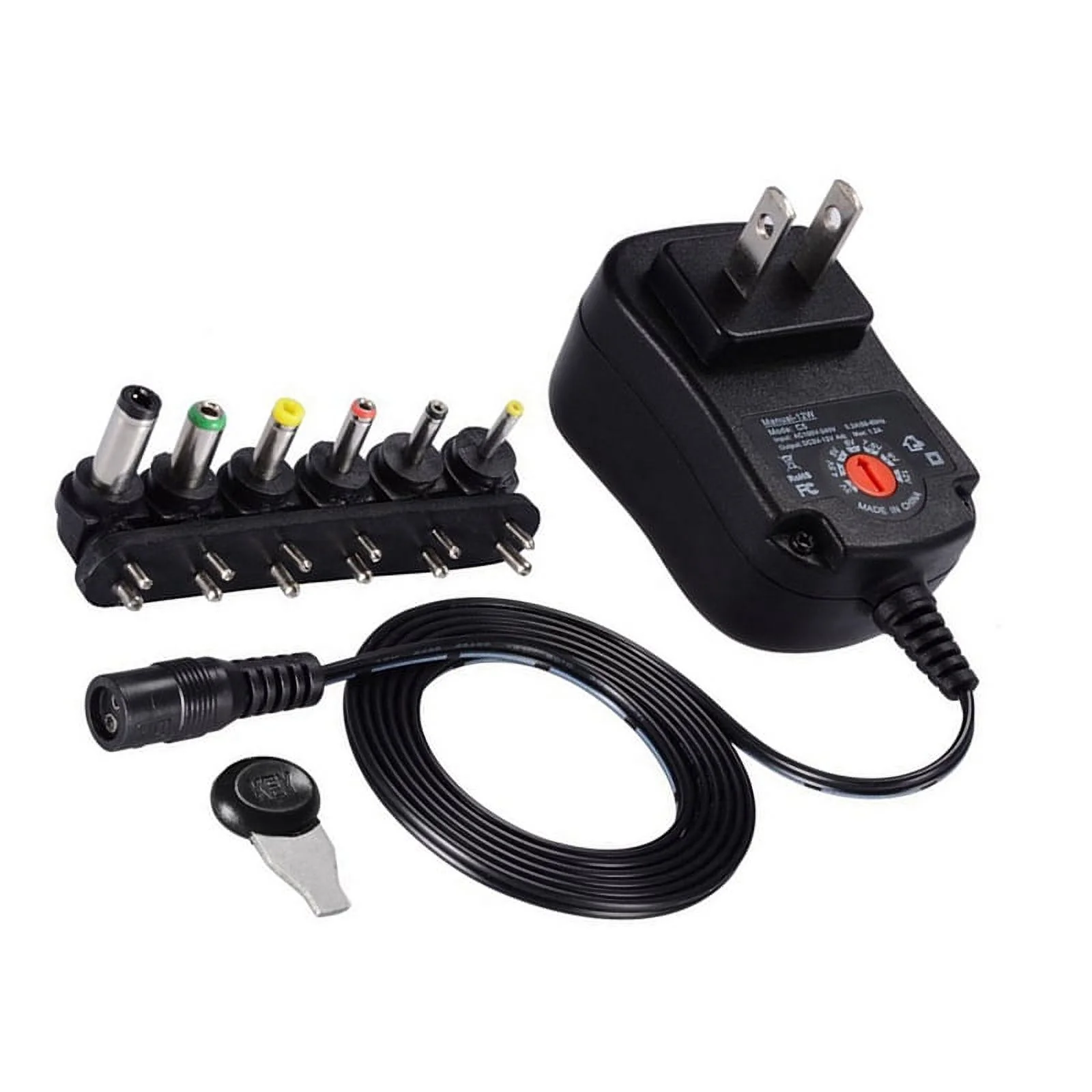 Woooli 12W 3V 4.5V 5V 6V 7.5V 9V 12V 1A Adjustable Adapter AC/DC ...