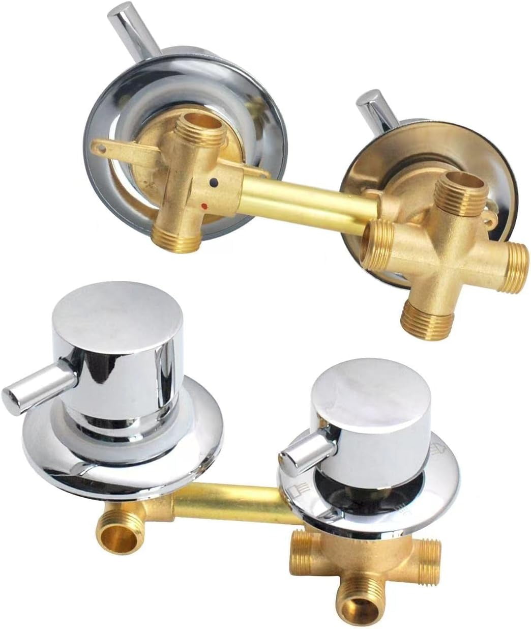Woooli 2/3/4/5 Way Shower Diverter Valve, Solid Brass Cold & Hot Water ...