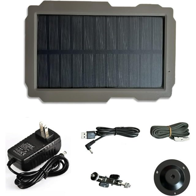 Sueriy 3000mAh Trail Camera Solar Panel Kit, 6V-12V Rechargeable with ...