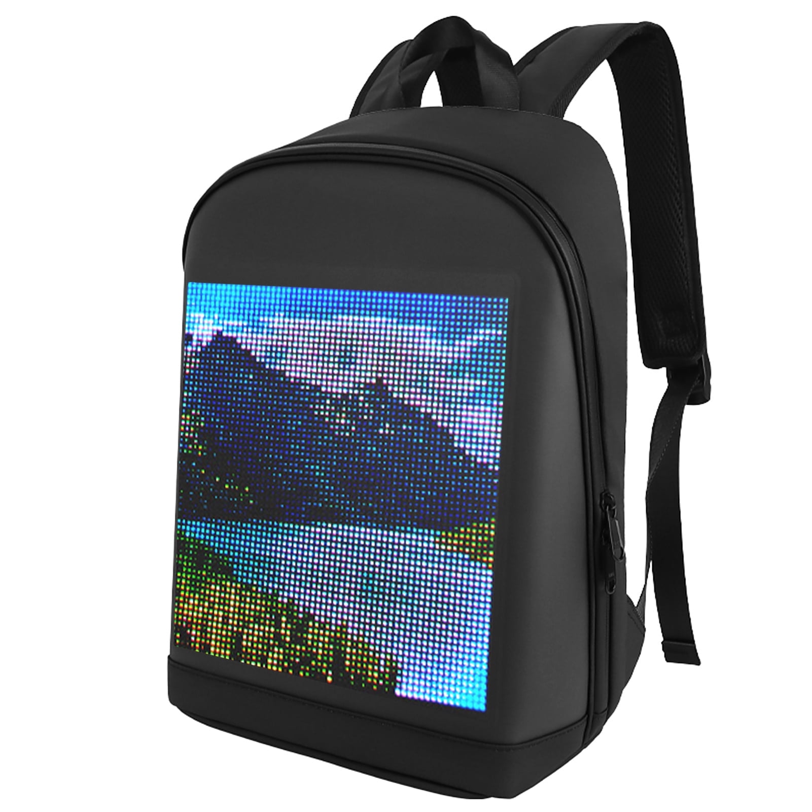 Woooli Smart LED Backpack with Colorful LED Sign Panel and Programmable ...