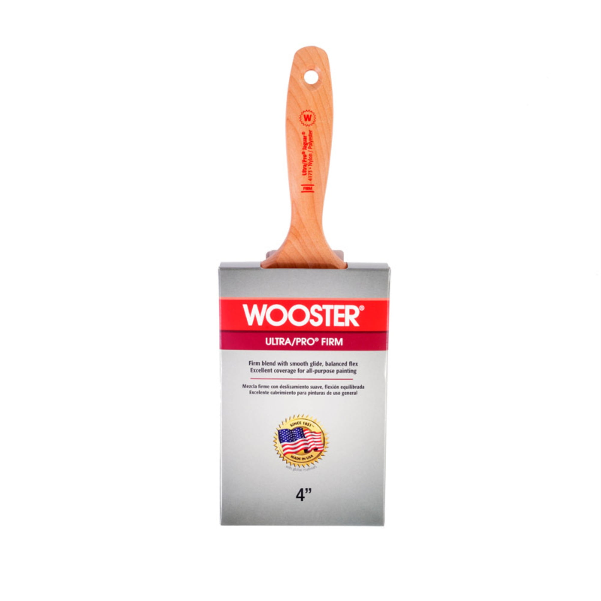 Wooster 4173 4" Ultra/Pro Jaguar Firm Wall Brush - Walmart.com